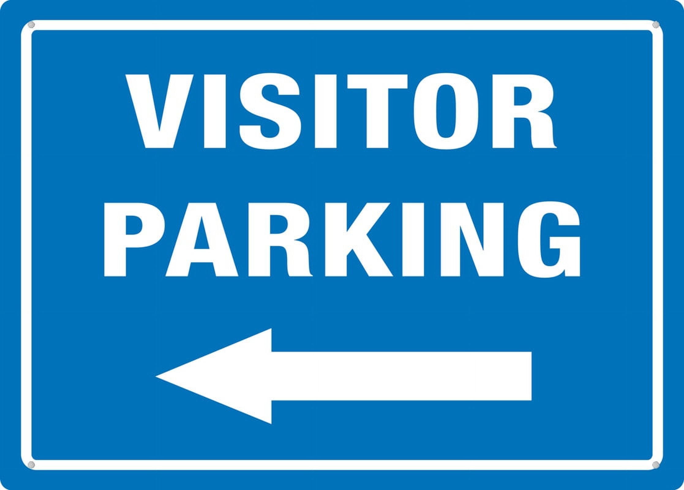 Visitor Parking Left Arrow Sign Outdoor Metal Sign - 12 X 8 Metal Signs ...