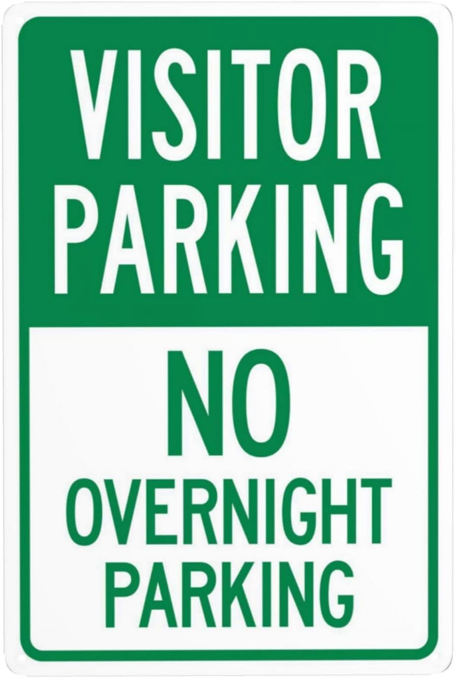 Visitor Parking No Overnight Parking Metal Warning Signs, Cautions ...