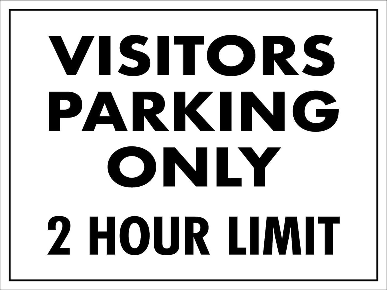 Visitor Parking Only 2 Hour Limit Sign Metal Tin Sign 8x12 Inches ...