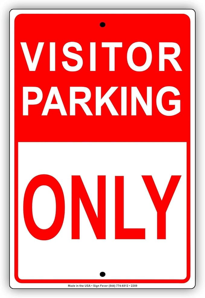 Visitor Parking Only Spaces Spots Busines Property Novelty Tin Metal ...