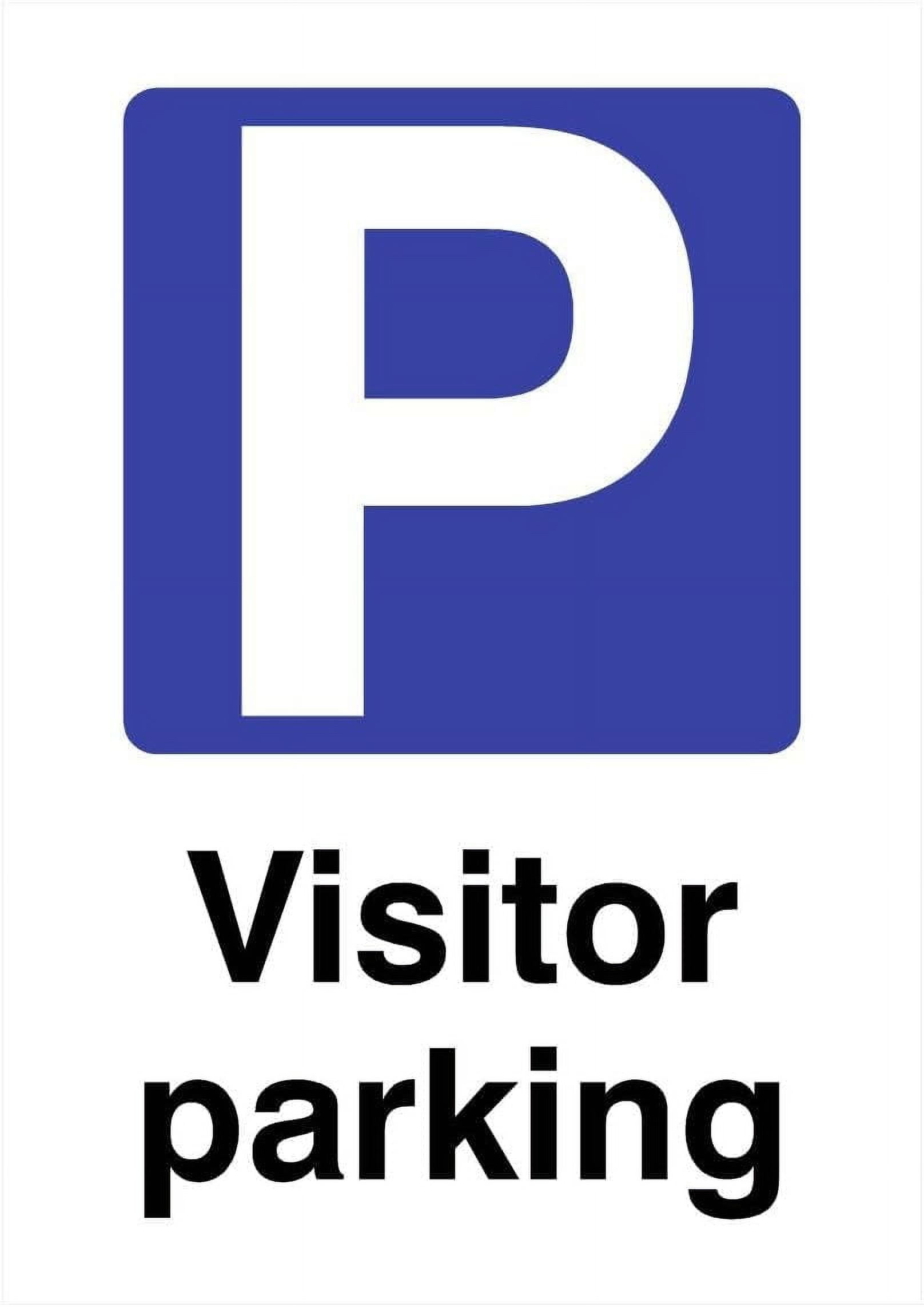 Visitor Parking P Sign Parking Signs & Permits Metal Sign Tin Sign ...