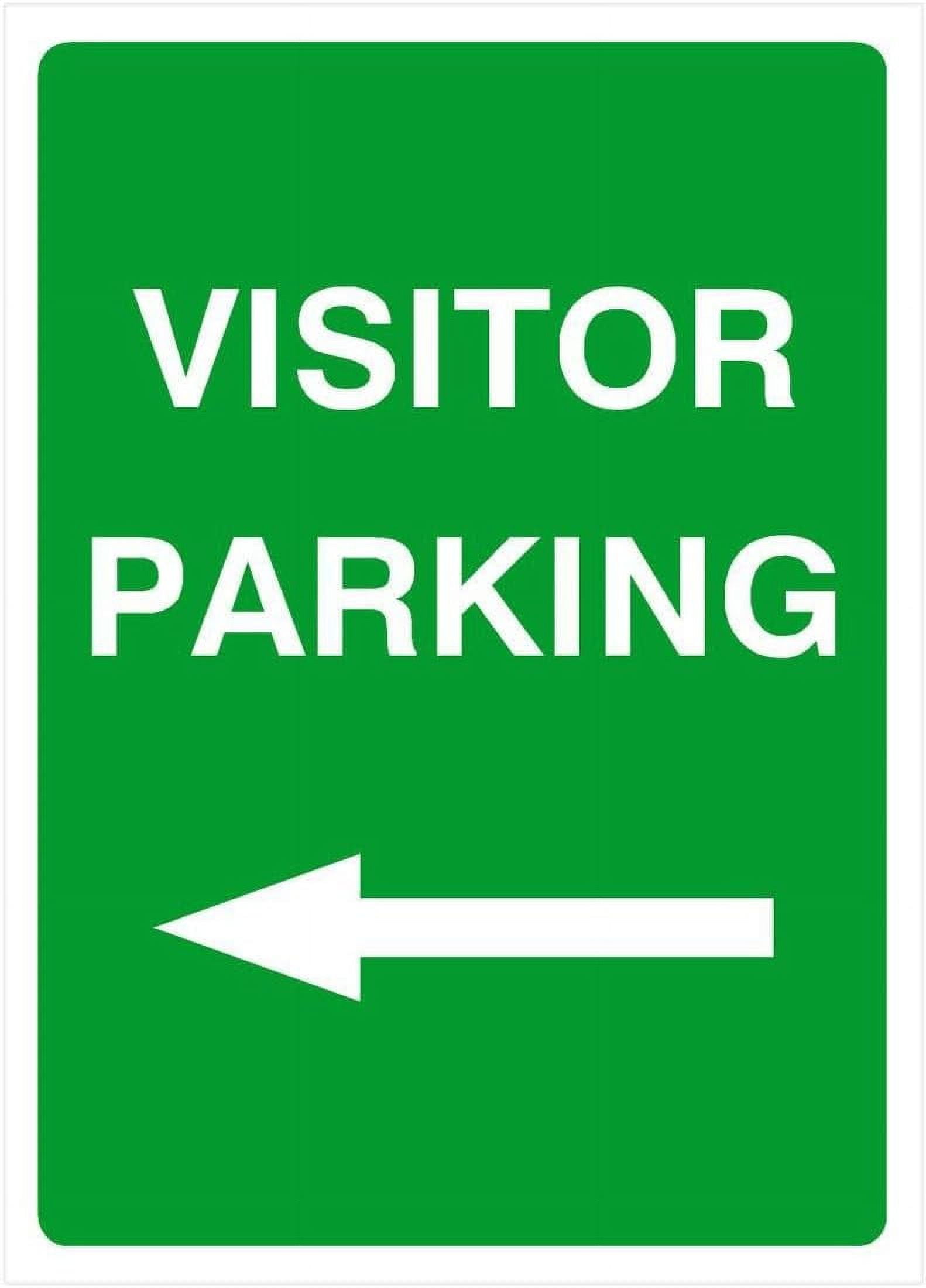 Visitor Parking Sign | Left Arrow Parking Signs & Permits Metal Sign ...
