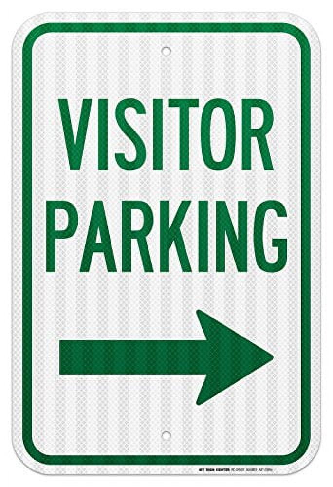Visitor Parking Sign Reserved Parking Signs With Right Arrow Sign, With ...