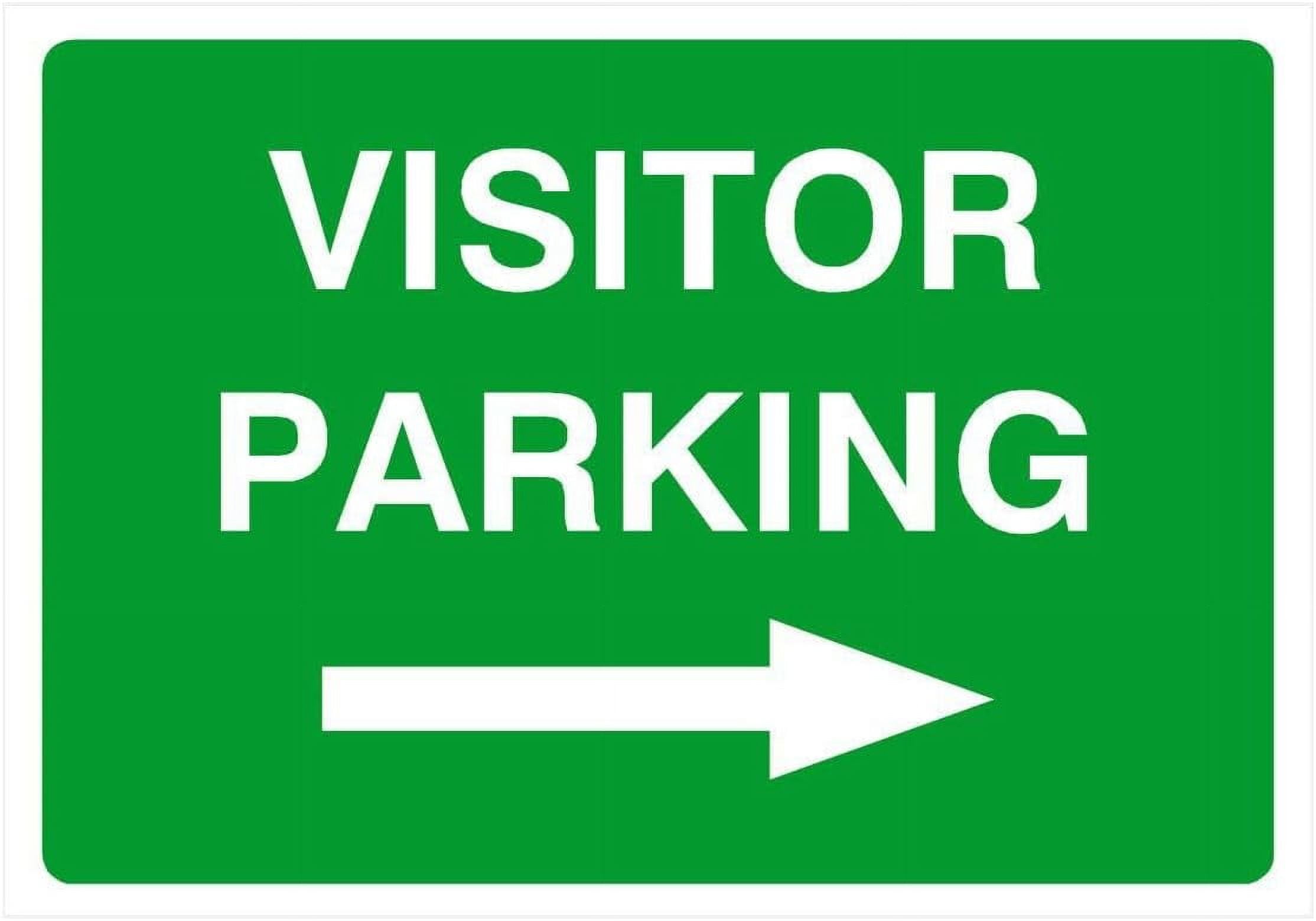 Visitor Parking Sign Right Arrow Parking Signs & Permits Metal Sign Tin ...