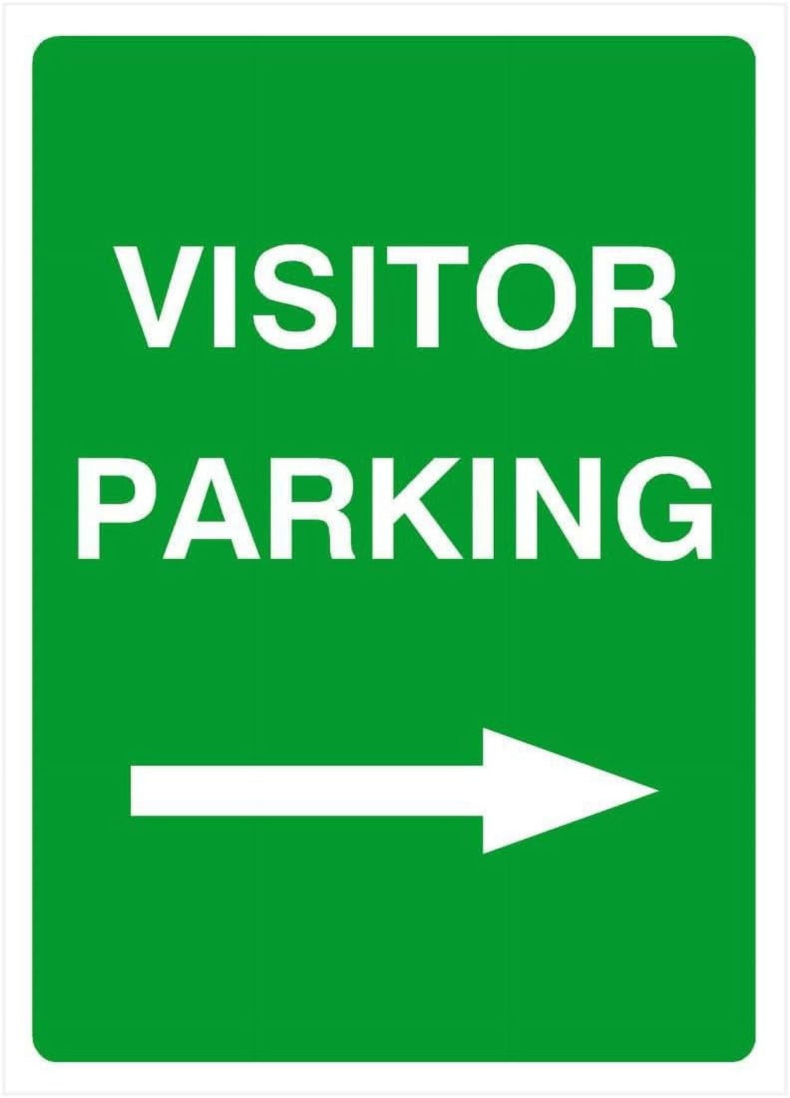 Visitor Parking Sign Right Arrow Portrait Parking Signs & Permits Metal ...