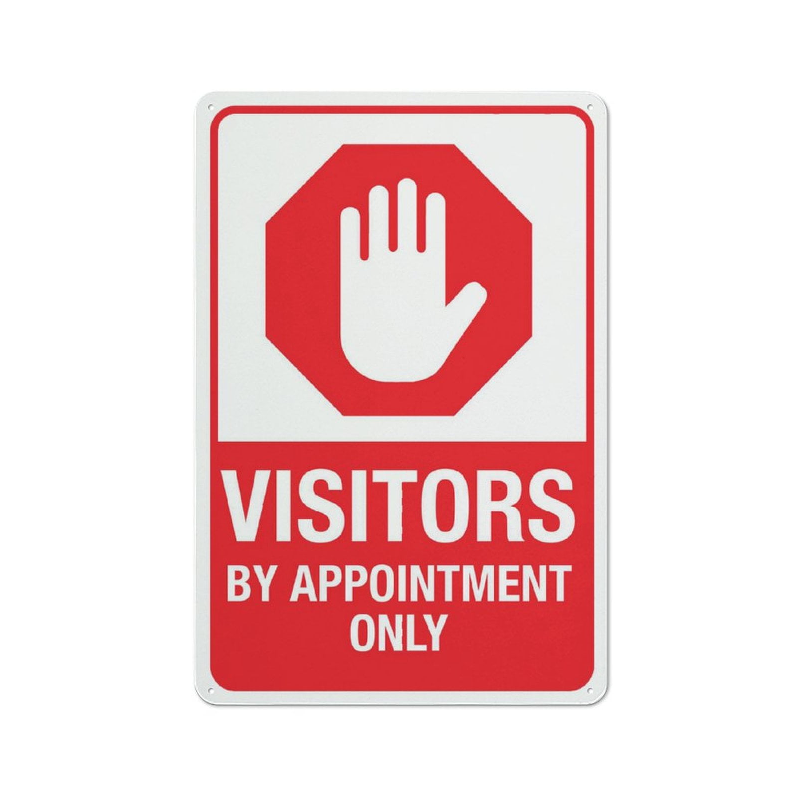 Visitors By Appointment Only Sign 8 X 12 Inches Rust Free Aluminum - Uv ...