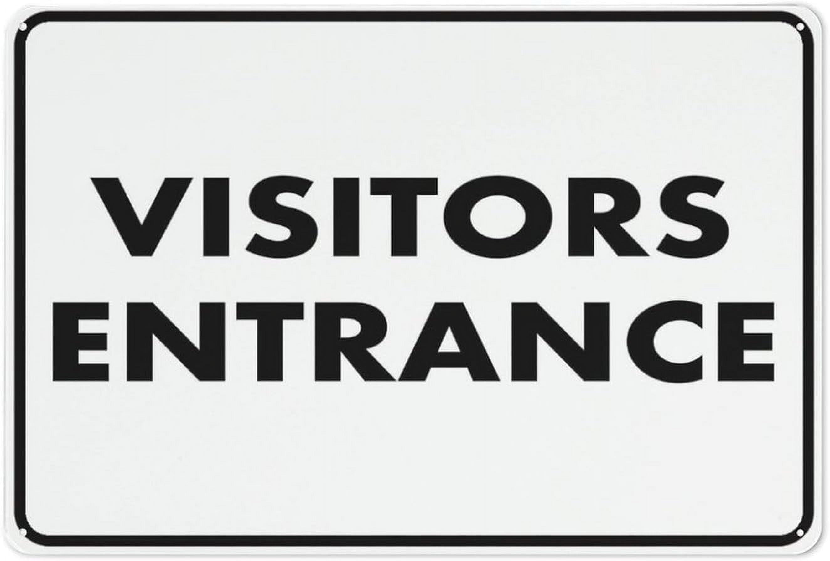 Visitors Entrance Sign 8"X12" Rust Free Aluminum Signs Outdoor, Metal ...