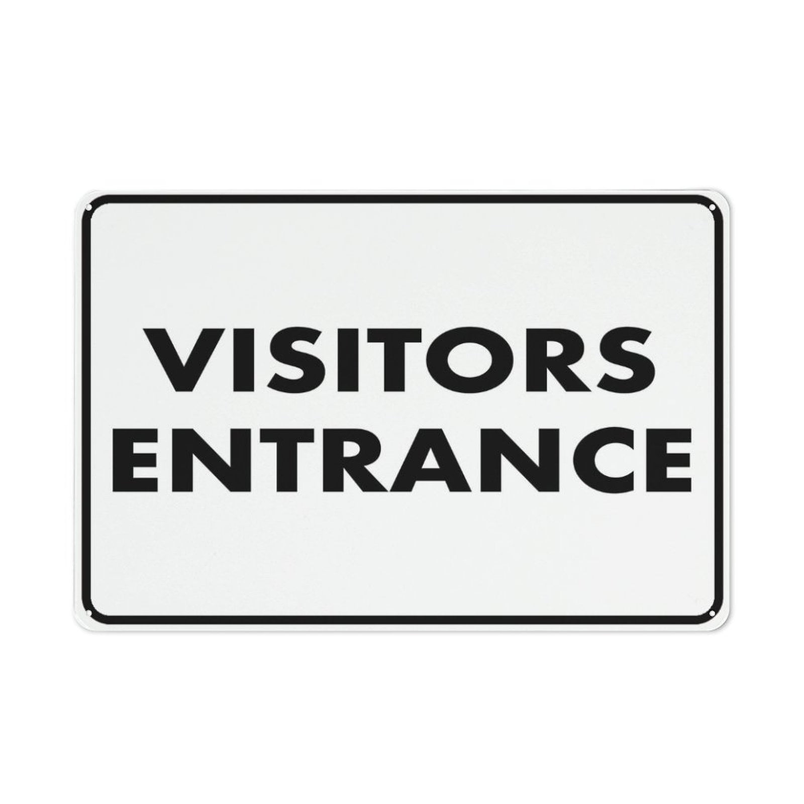 Visitors Entrance Sign 8"X12" Rust Free Aluminum Signs Outdoor, Metal ...