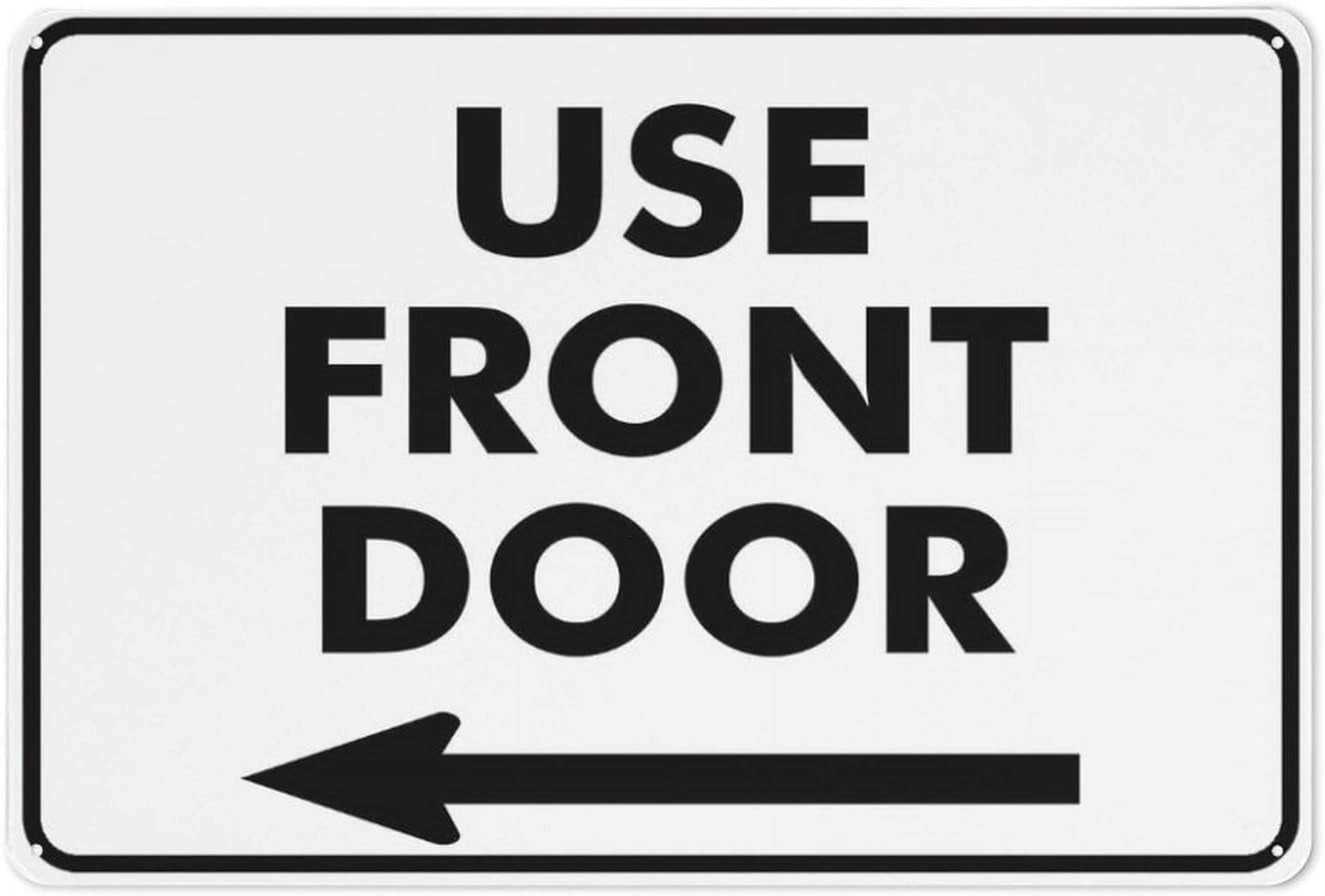 Visitors Entrance Sign 8"X12" Rust Free Aluminum Signs Outdoor, Metal ...