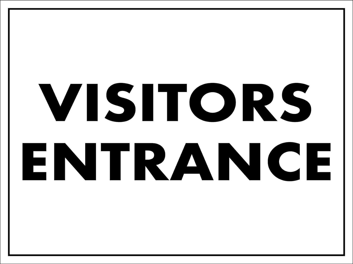 Visitors Entrance Sign Metal Tin Sign 8x12 Inches Caution Danger Safety ...