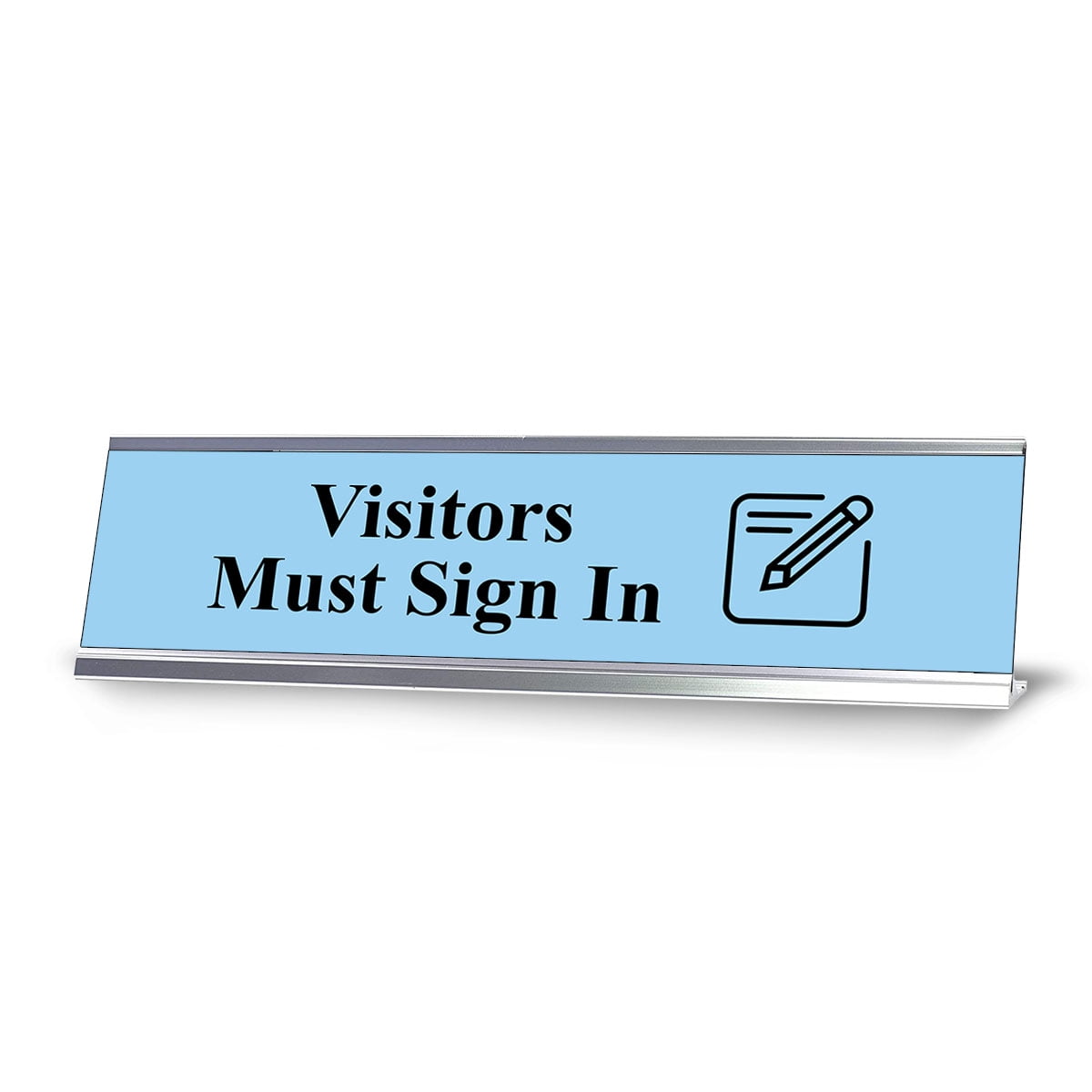 Visitors Must Sign In, Guest Reception Desk Sign (2 x 8") - Walmart.com