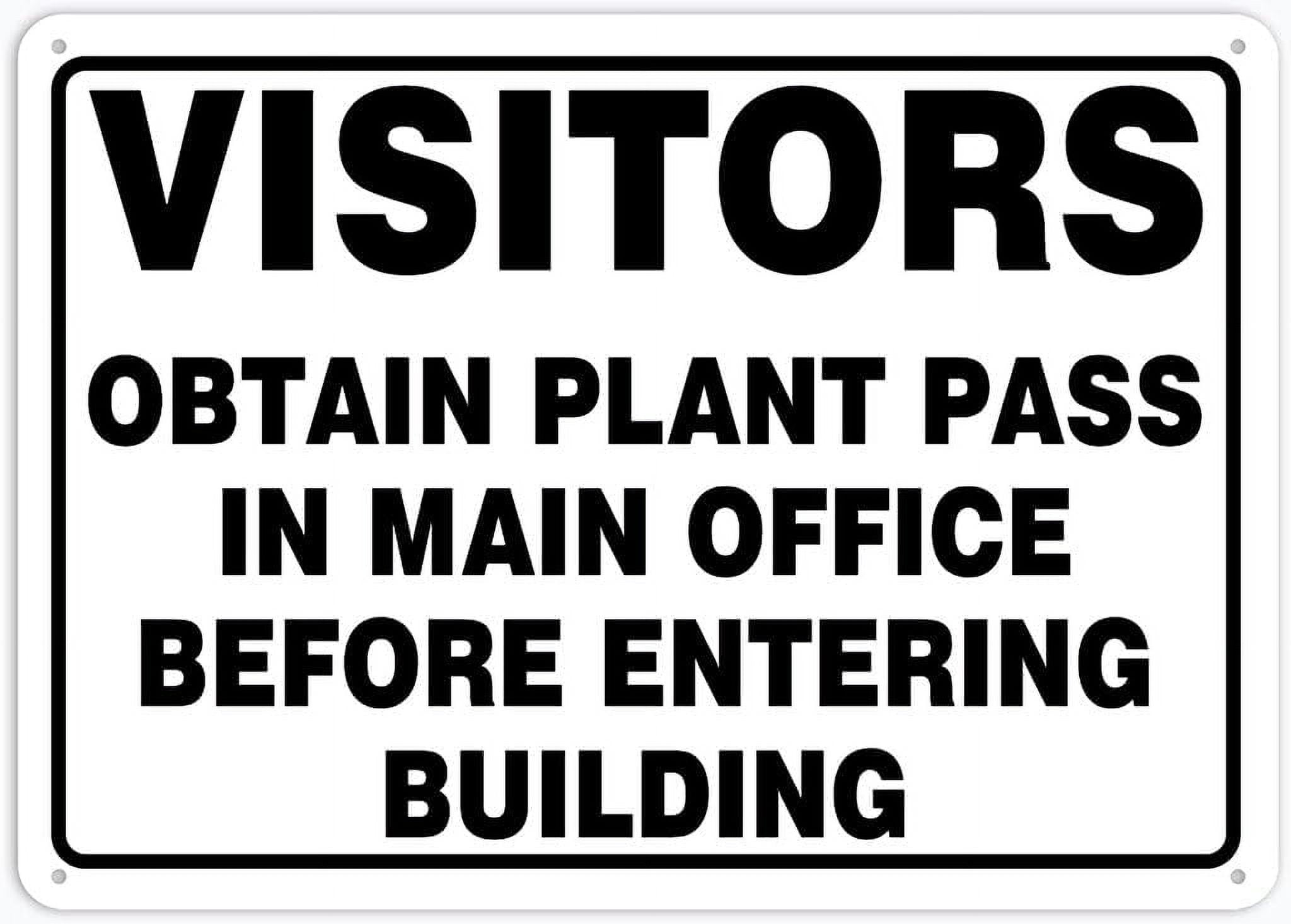 Visitors Please Register At Office Tin Sign For Bathroom Cave Home Wall ...
