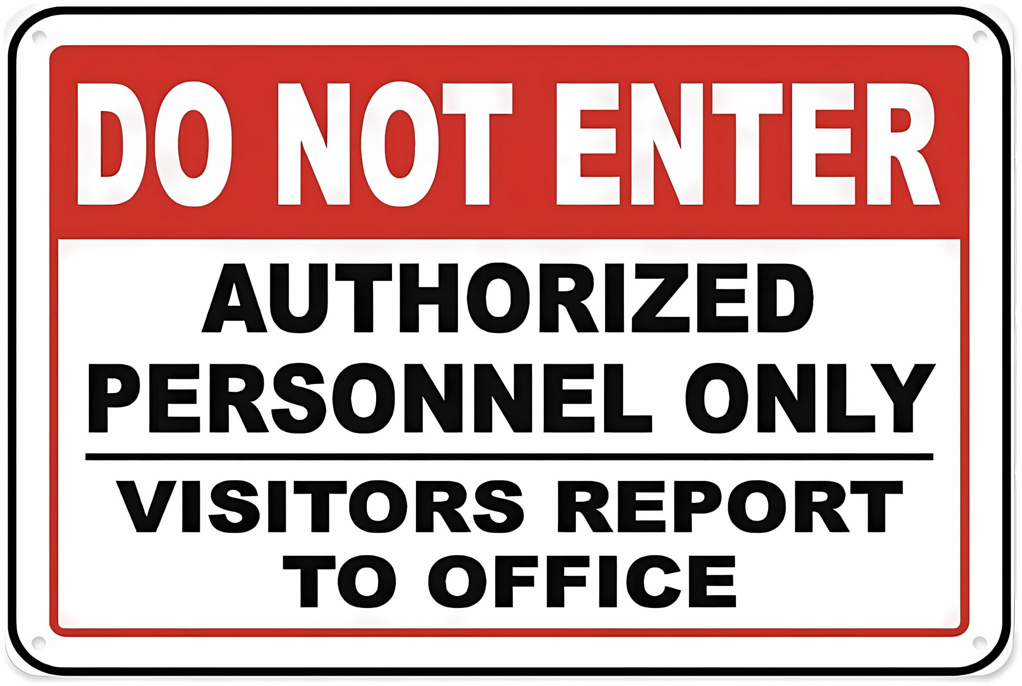 Visitors Report To Office Sign - 8"x12" Aluminum Tin Warning Sign for ...