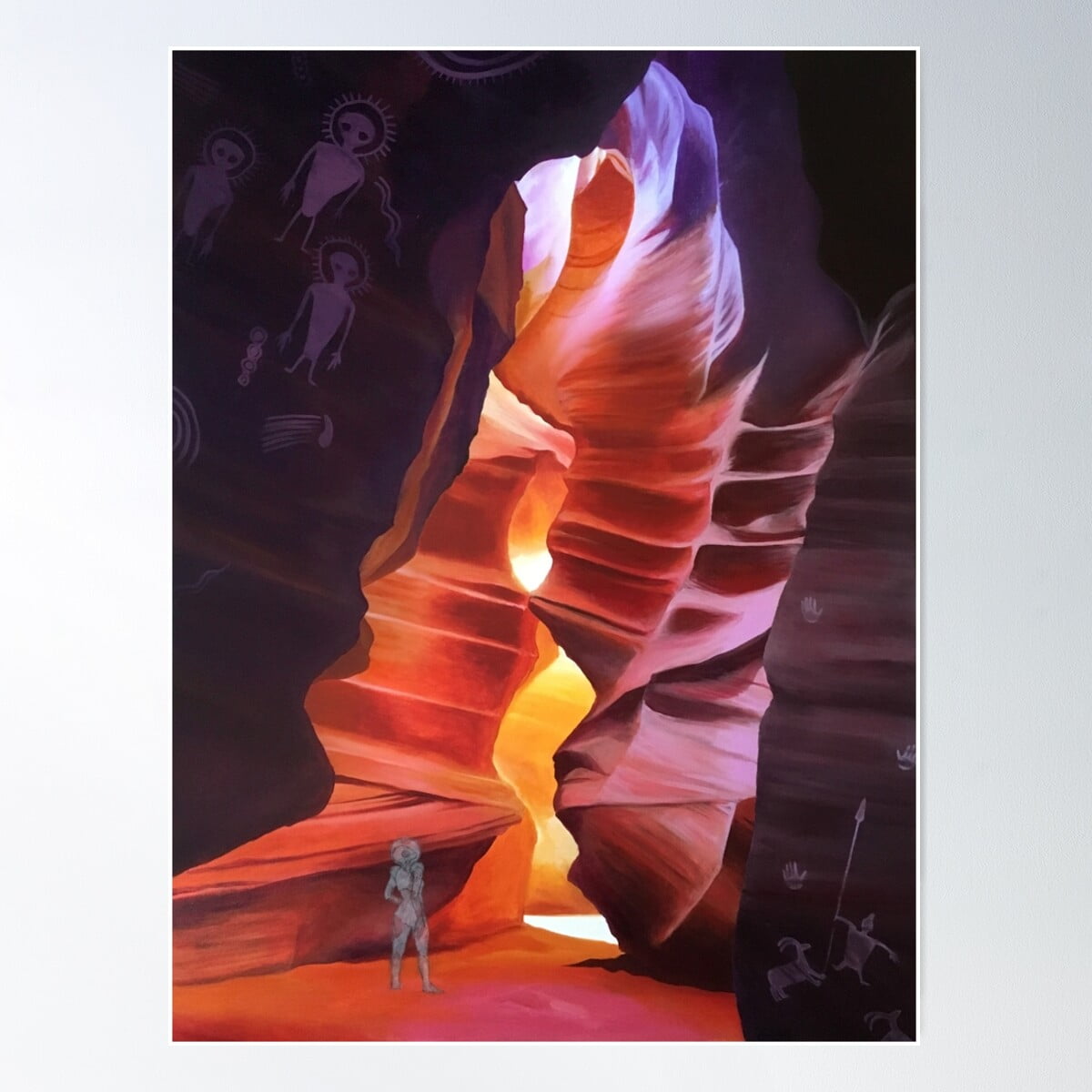 Visitors To Antelope Canyon Poster Wall Art, Modern Wall Decor For Living Room Bedroom, 24x36 ...