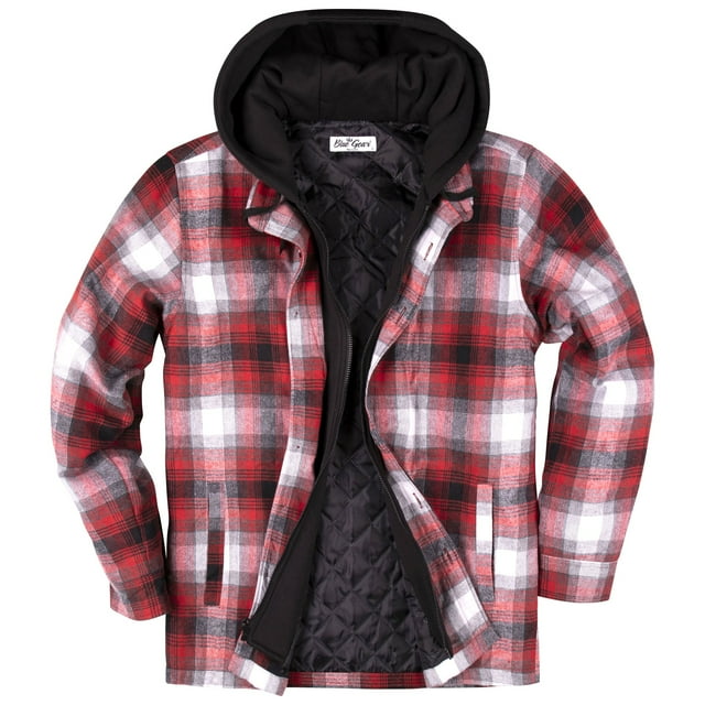 Visive By Blue Gear Lined Flannel Sherpa Jacket for Men Thick Fleece ...