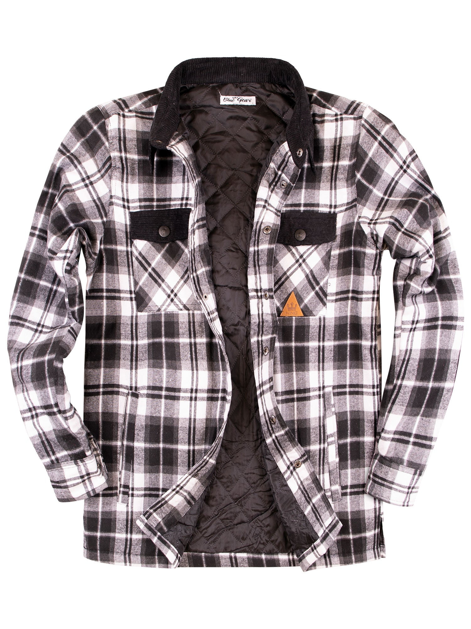 Visive By Blue Gear Men's Sherpa-Lined Fleece Flannel Jacket - Button ...