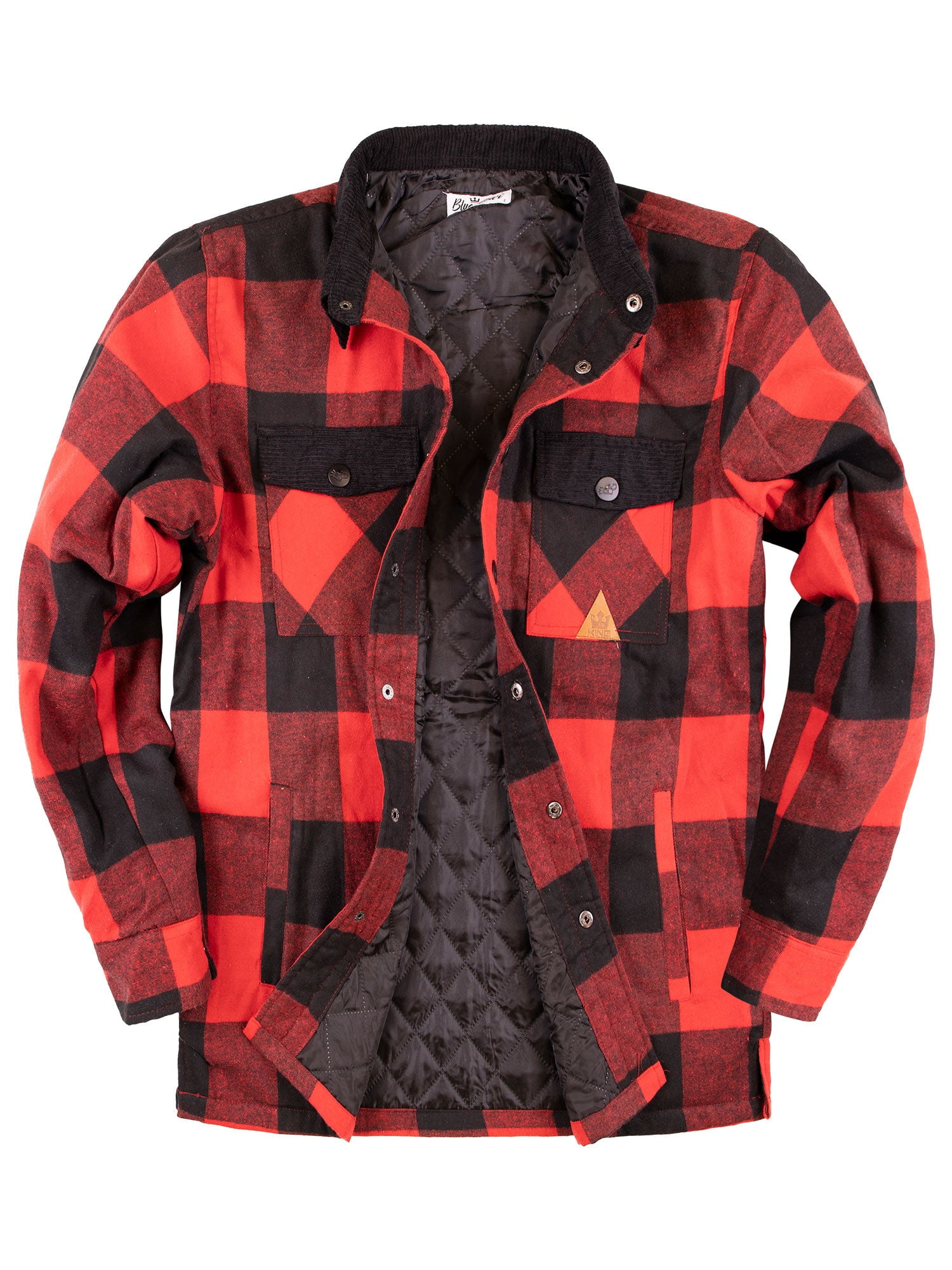 Visive By Blue Gear Men's Sherpa-Lined Fleece Flannel Jacket - Button ...