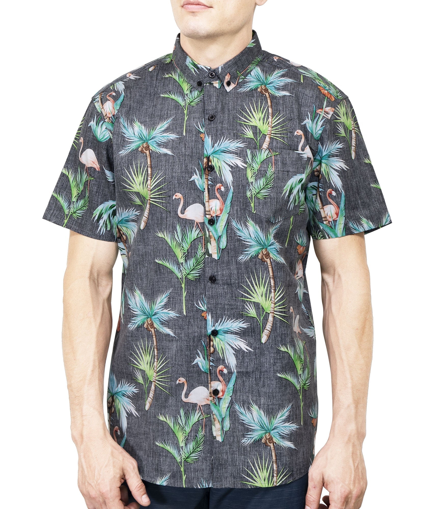 Visive Mens Hawaiian Shirt For Men Short Sleeve Button Up Tropical ...