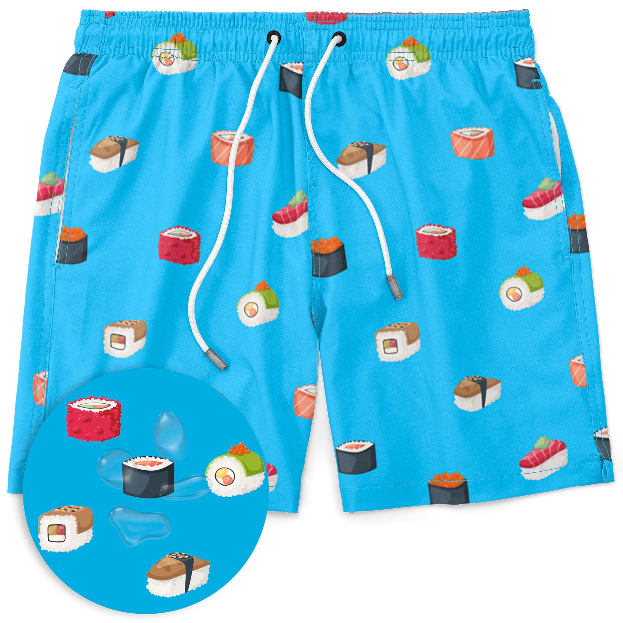 Visive Mens Quick-Dry Elastic Waist Swim Trunks - Versatile Stretch ...
