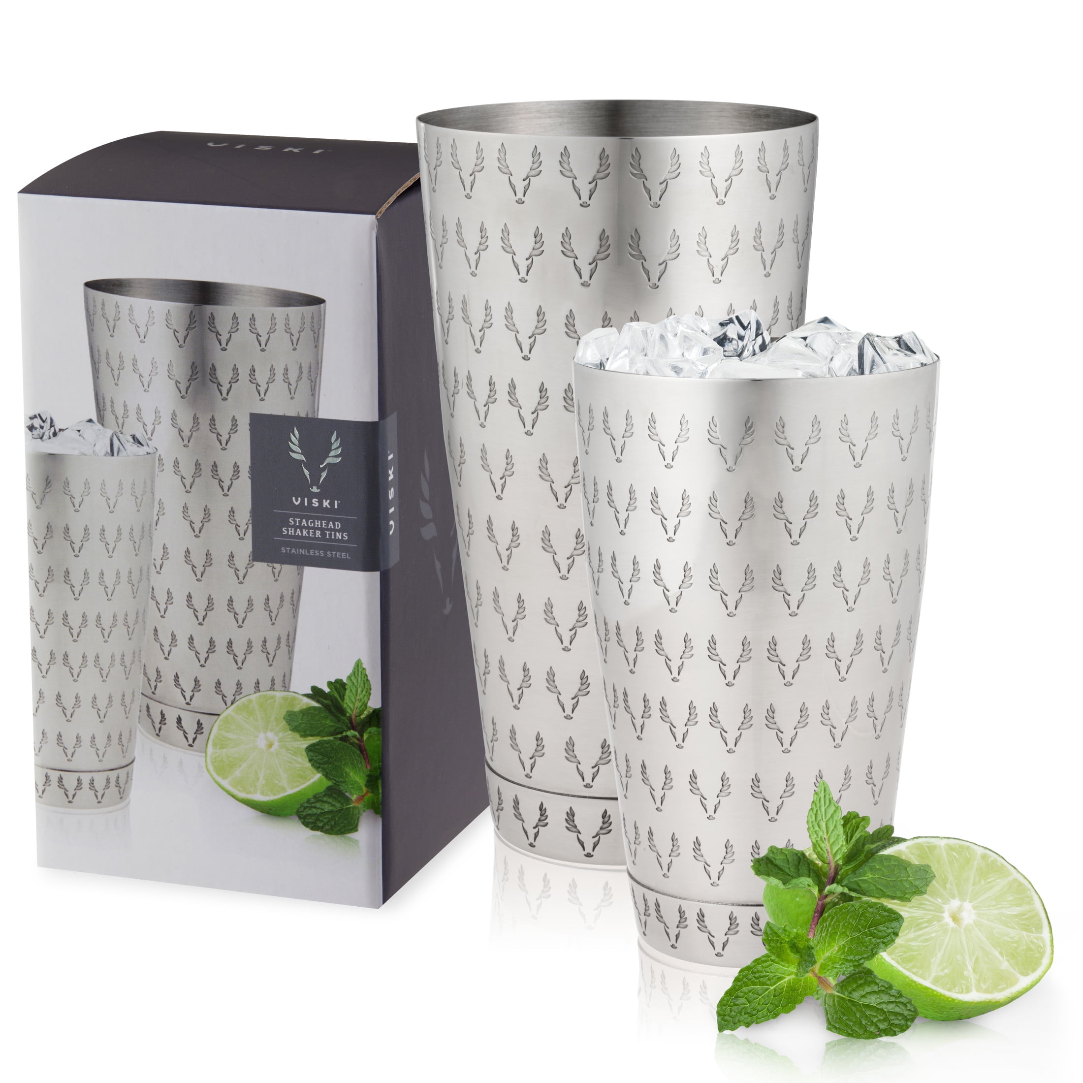 Viski 2PC Harrison Stainless Steel Shaker Tins, Boston Shakers,18 oz 28 ...