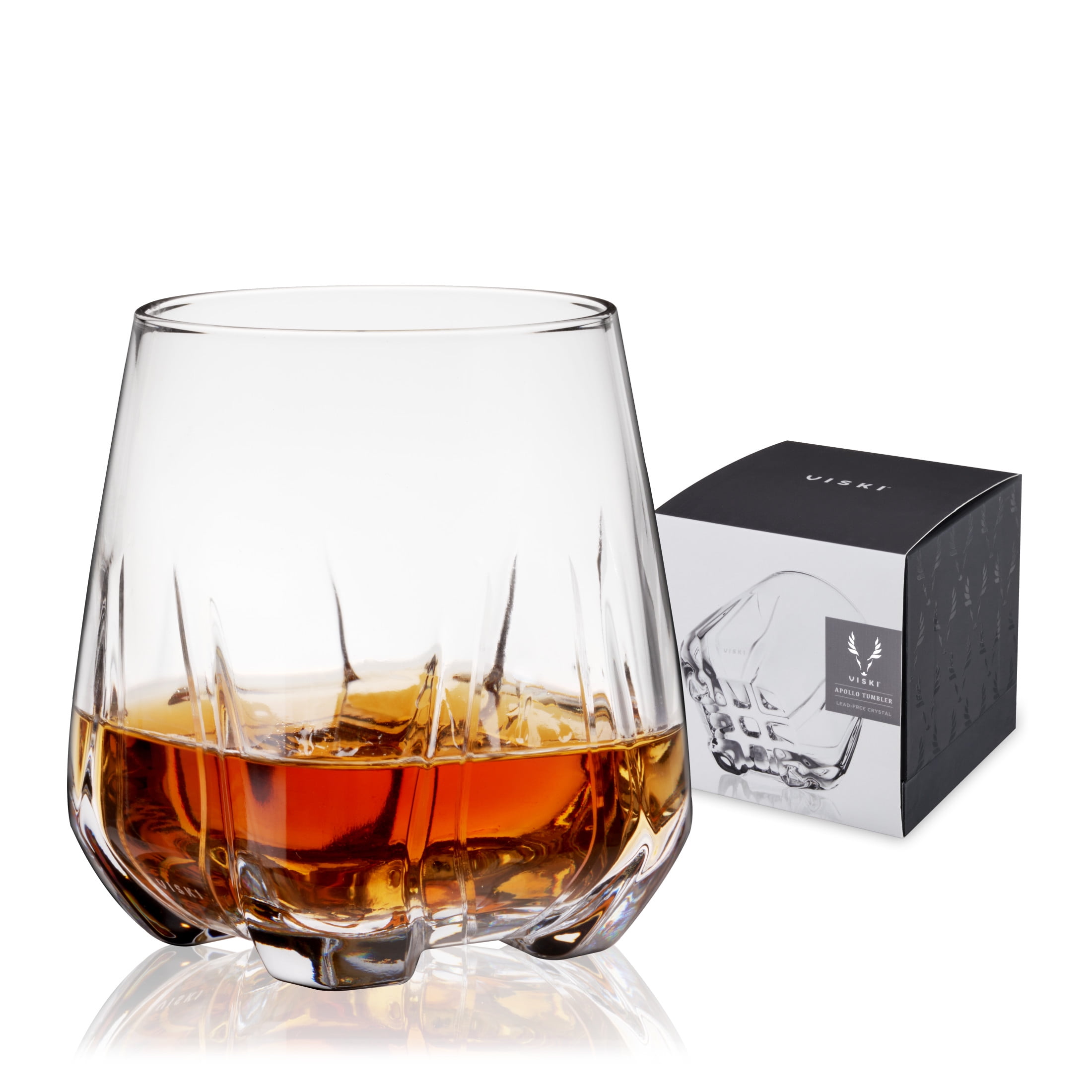 Viski Apollo Whiskey Tumbler, Drinking Glasses for Spirits 11.5oz. Set ...