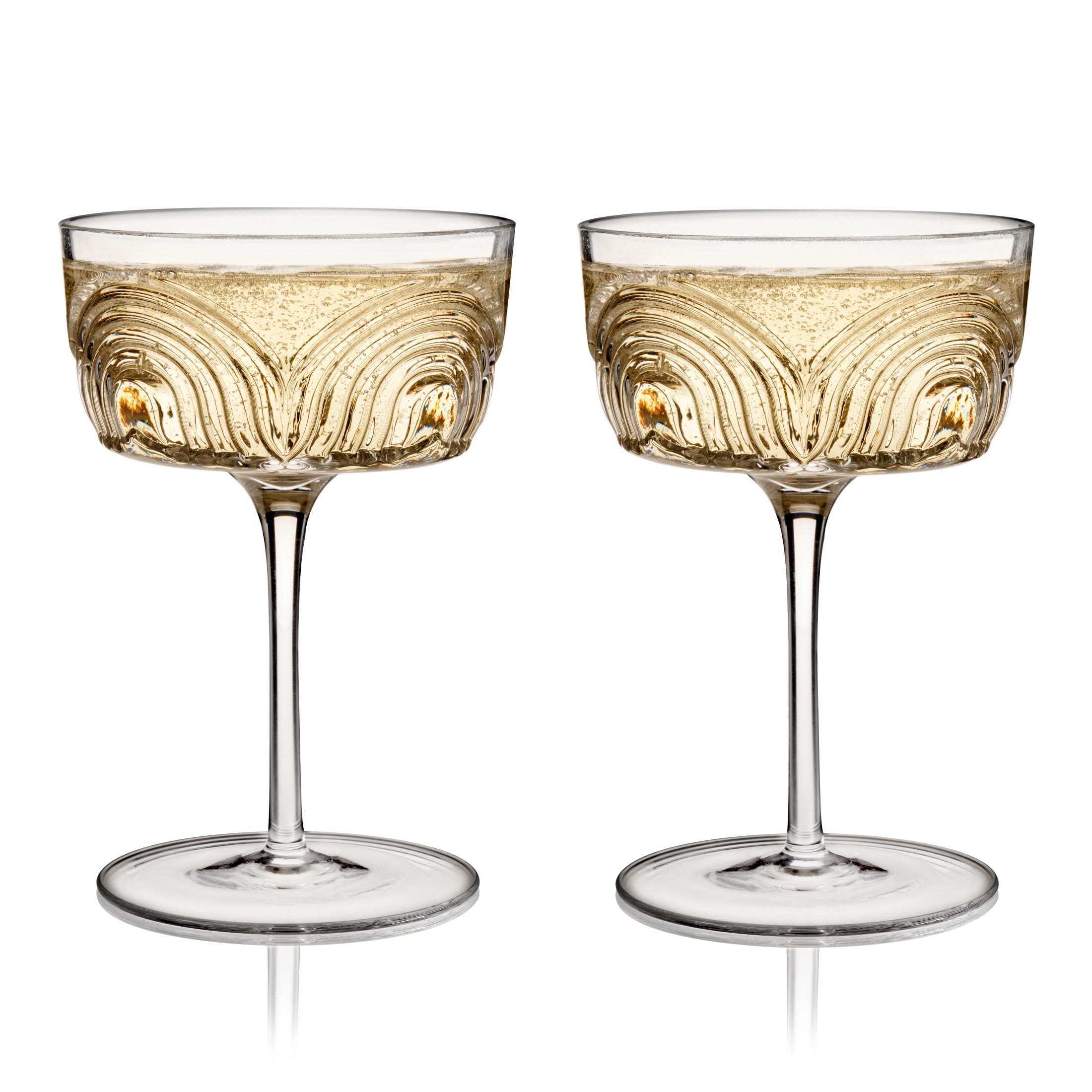 Viski Coupe Glasses for Cocktails, Champagne, Party Gifts, 7.5oz Set of ...