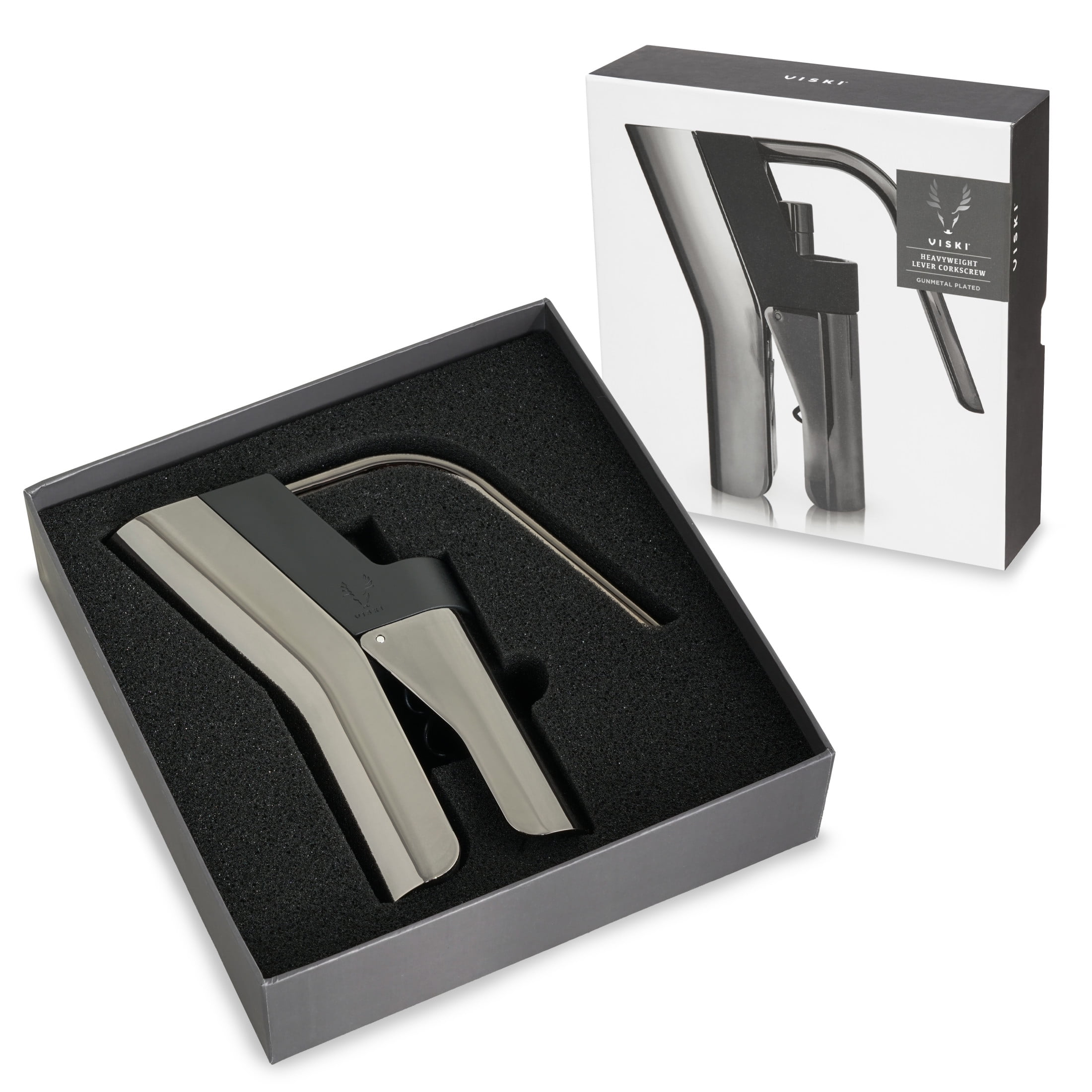 Viski Gunmetal Heavyweight Lever Corkscrew Wine Opener Wedding Gifts ...