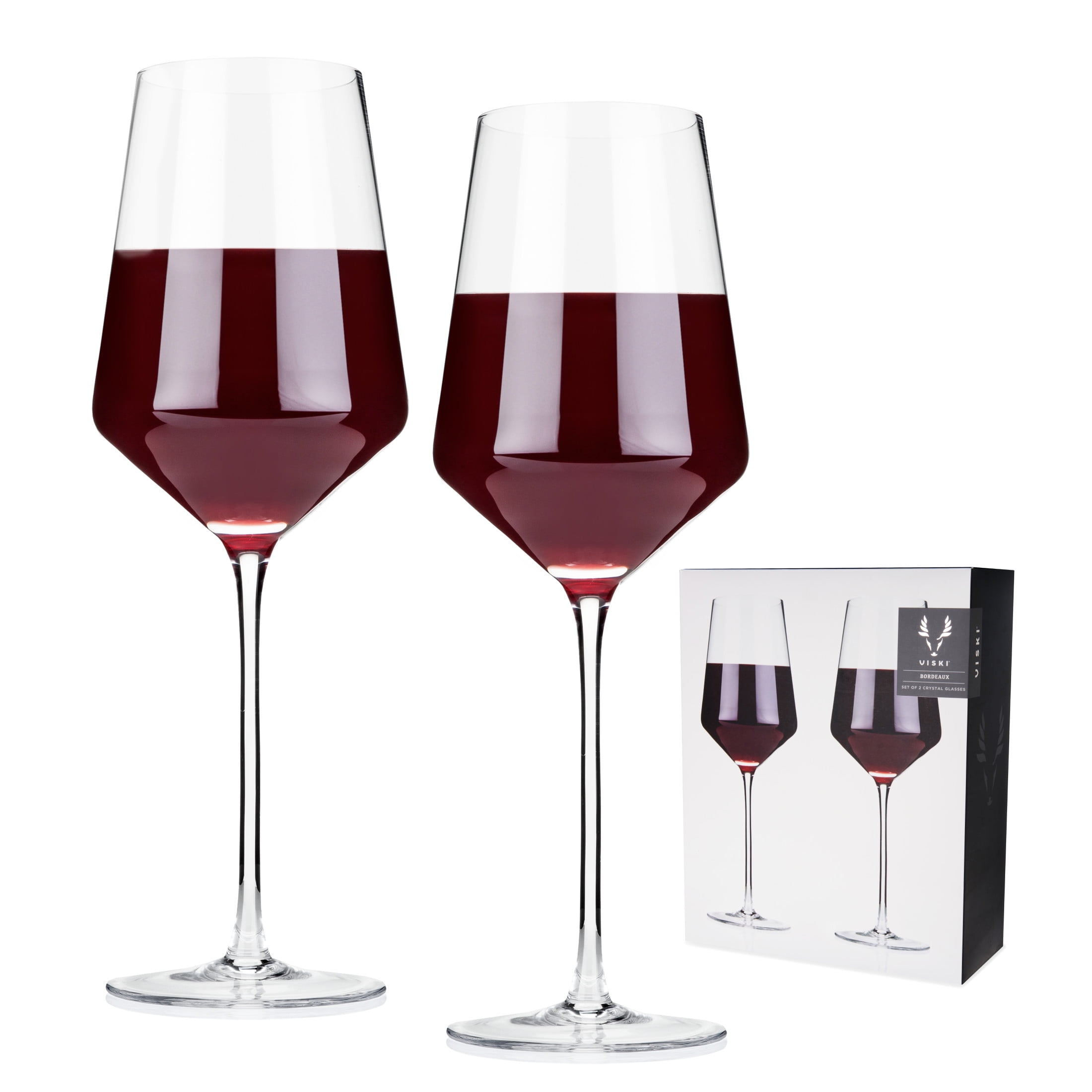 Viski Raye Red Wine Glasses for Birthday Party, Wedding Gifts 16oz Set ...