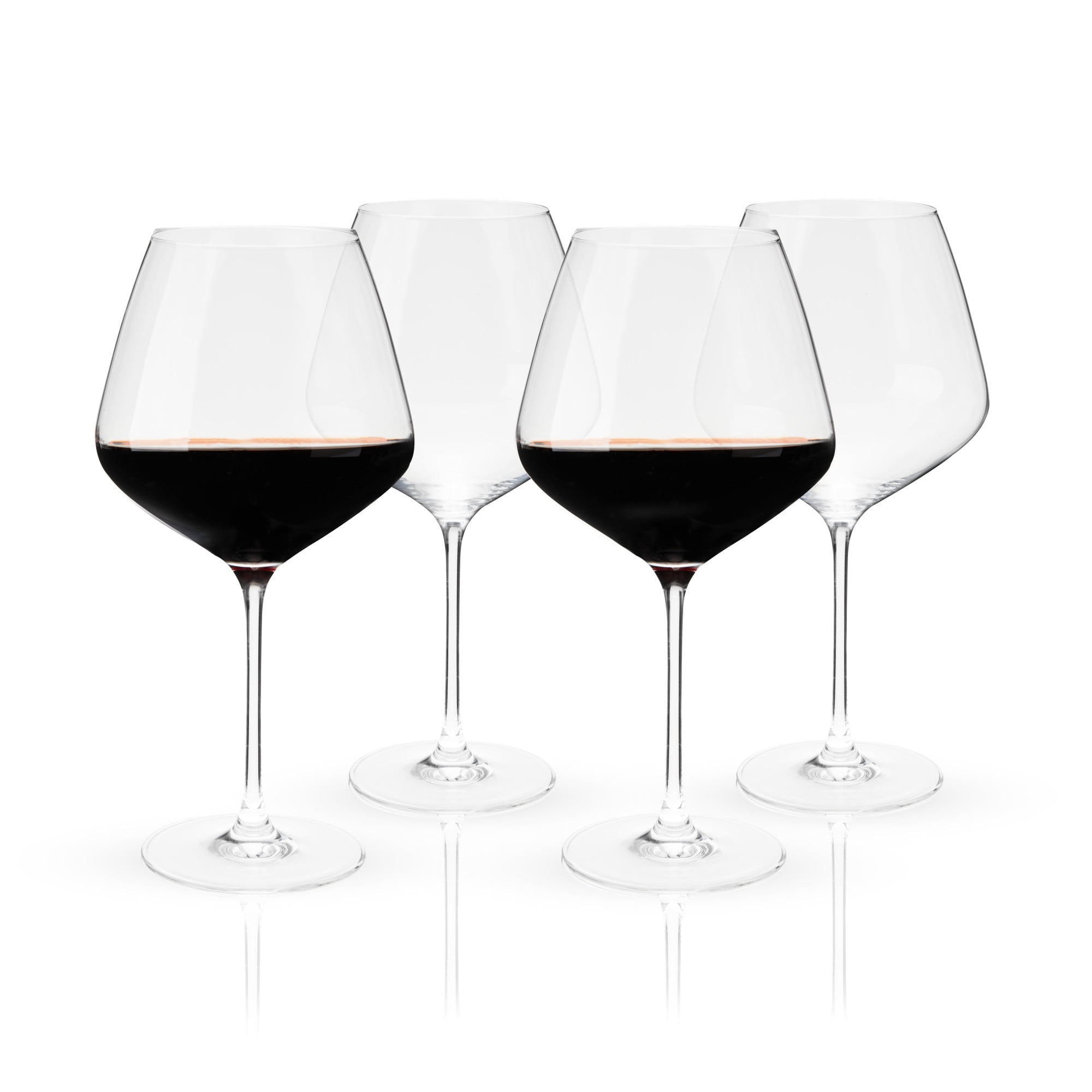 Viski Reserve Inez Crystal Burgundy Glasses Crystal Red Wine Glasses European Made Glassware
