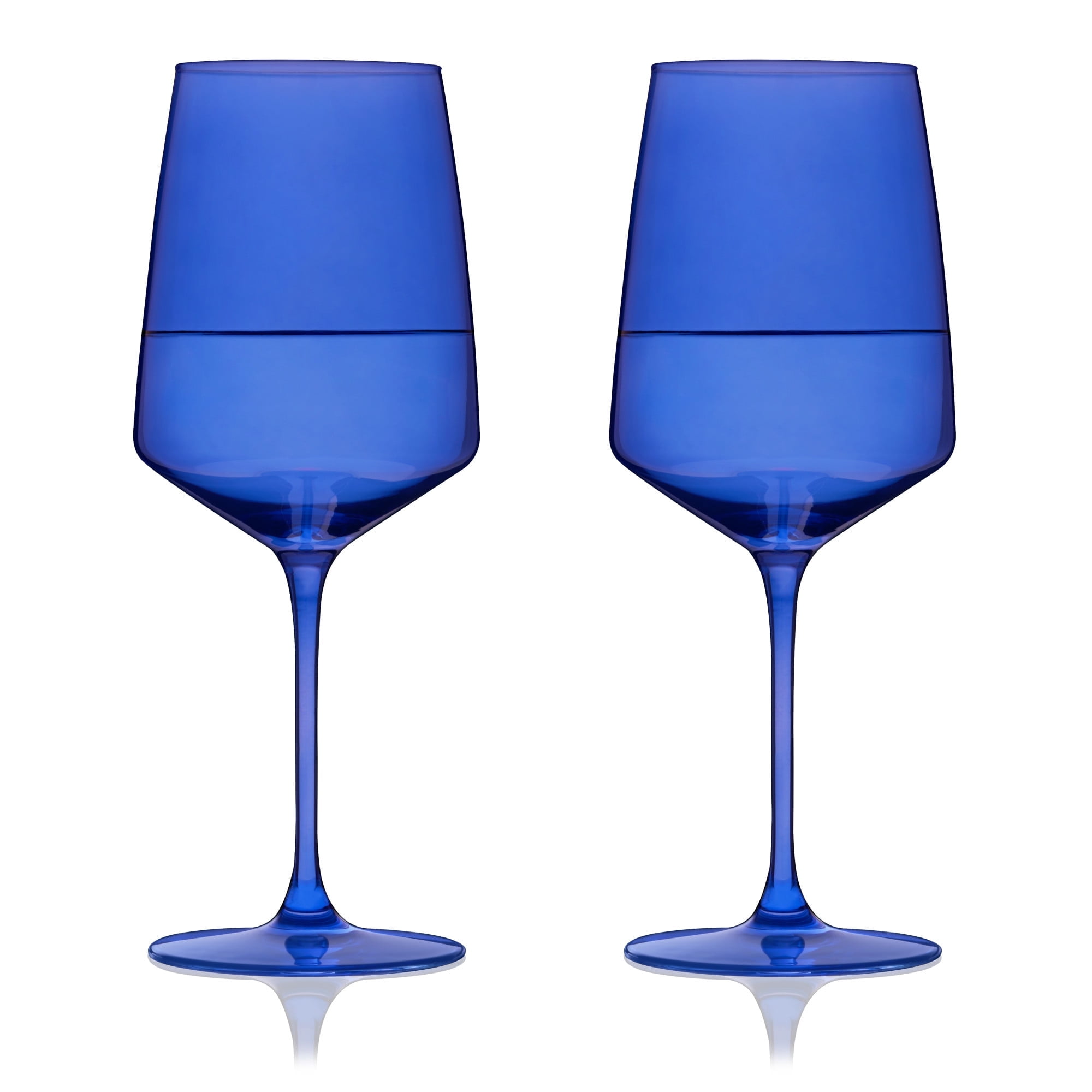 Free Shipping! Viski Reserve Nouveau Cobalt Colored Wine Glasses ...