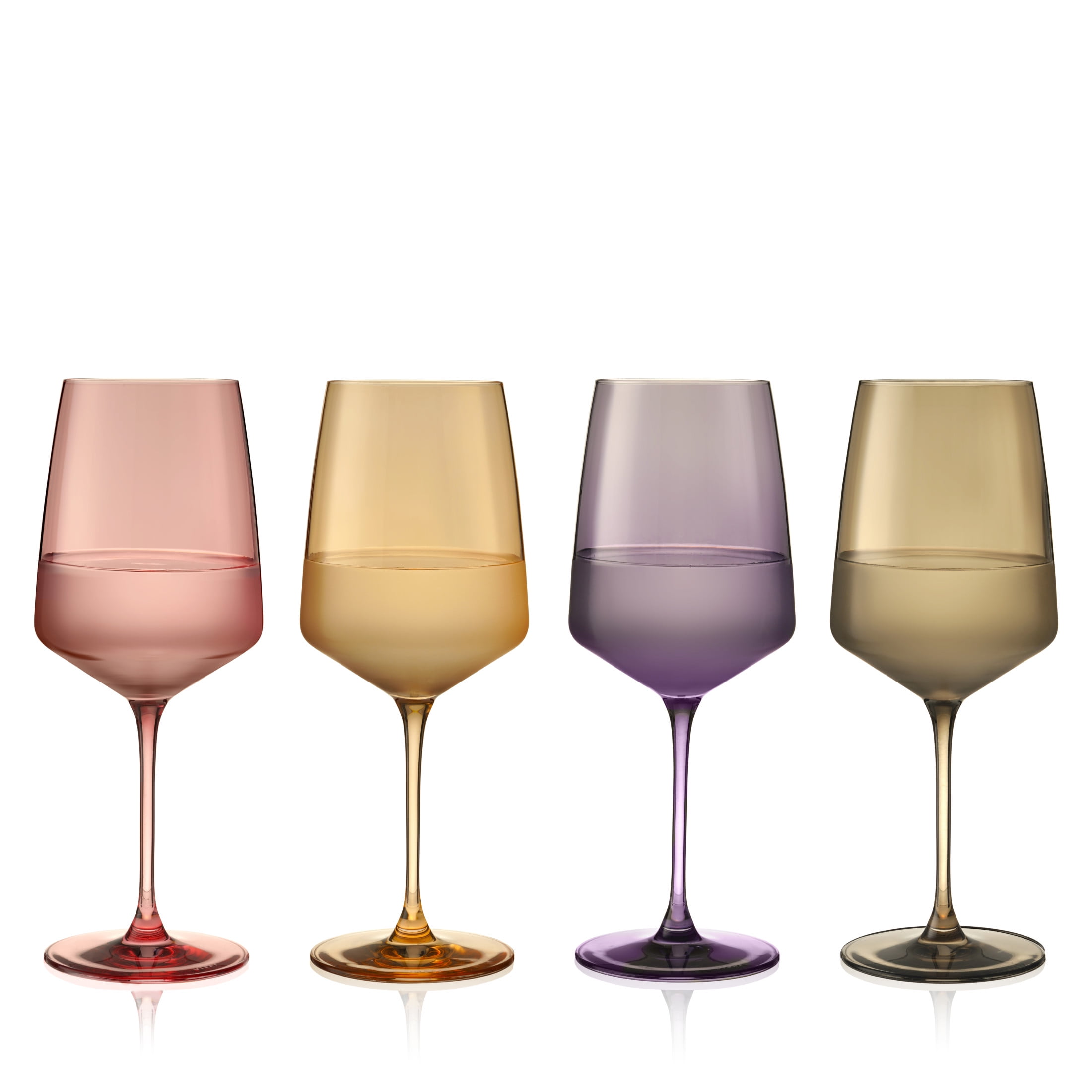 Viski Nouveau Wine Glasses for White and Red Wines, 22oz Set of 4 ...