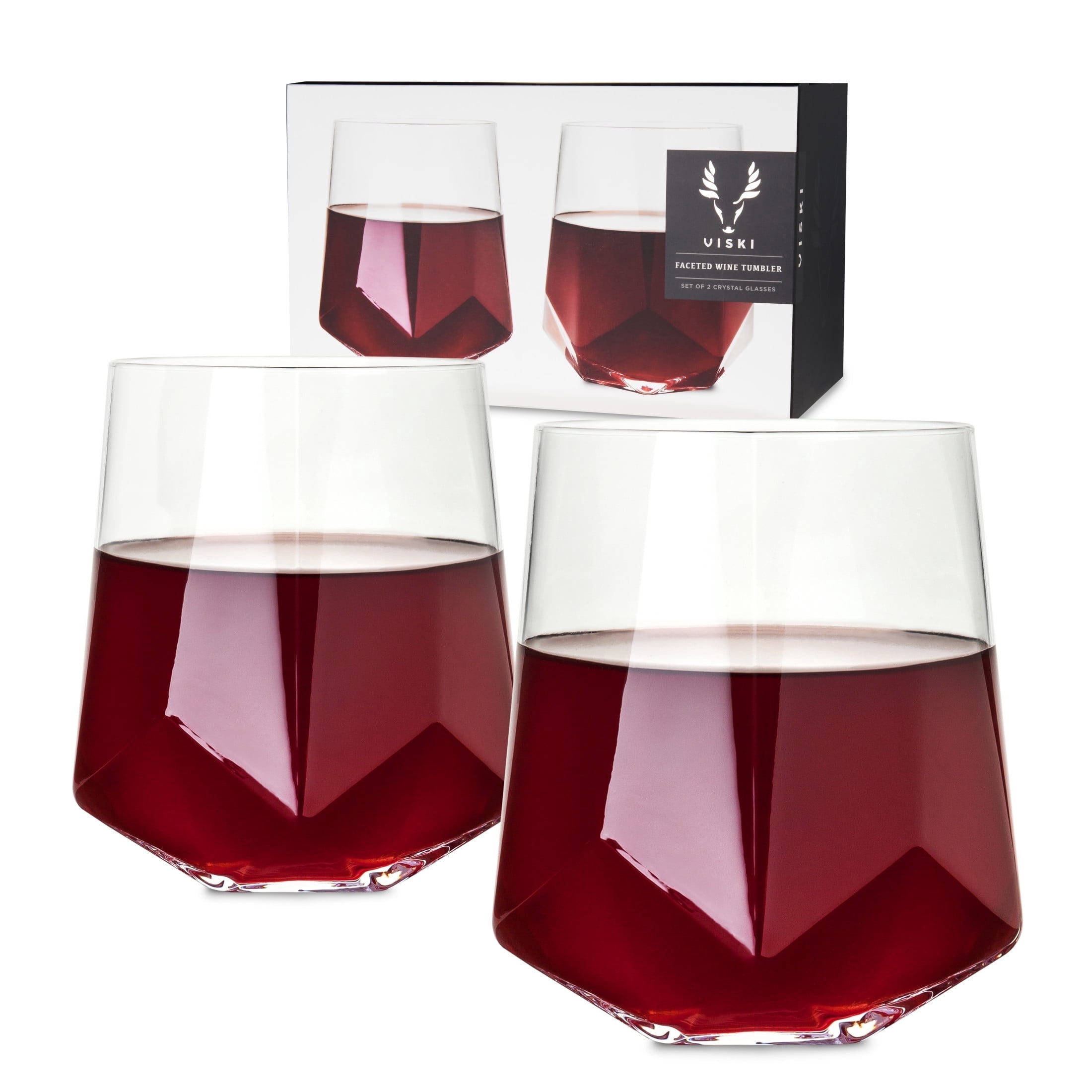 Viski Seneca Wine Glasses for White and Red Wine, Cocktails, 20 oz Set ...