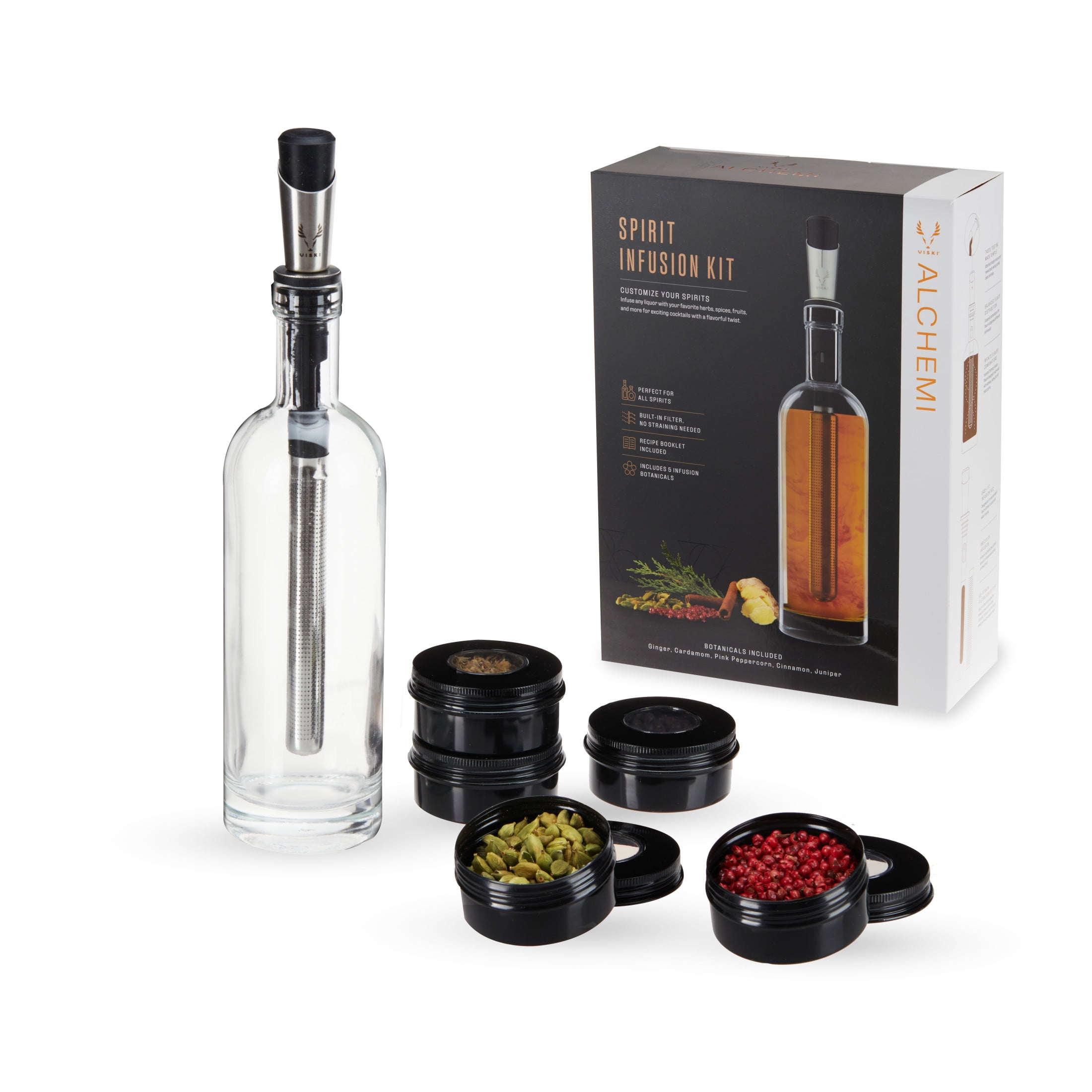 Viski Spirits Infusion Kit for Liquor, Gin Vodka Whiskey Tequila, Set ...