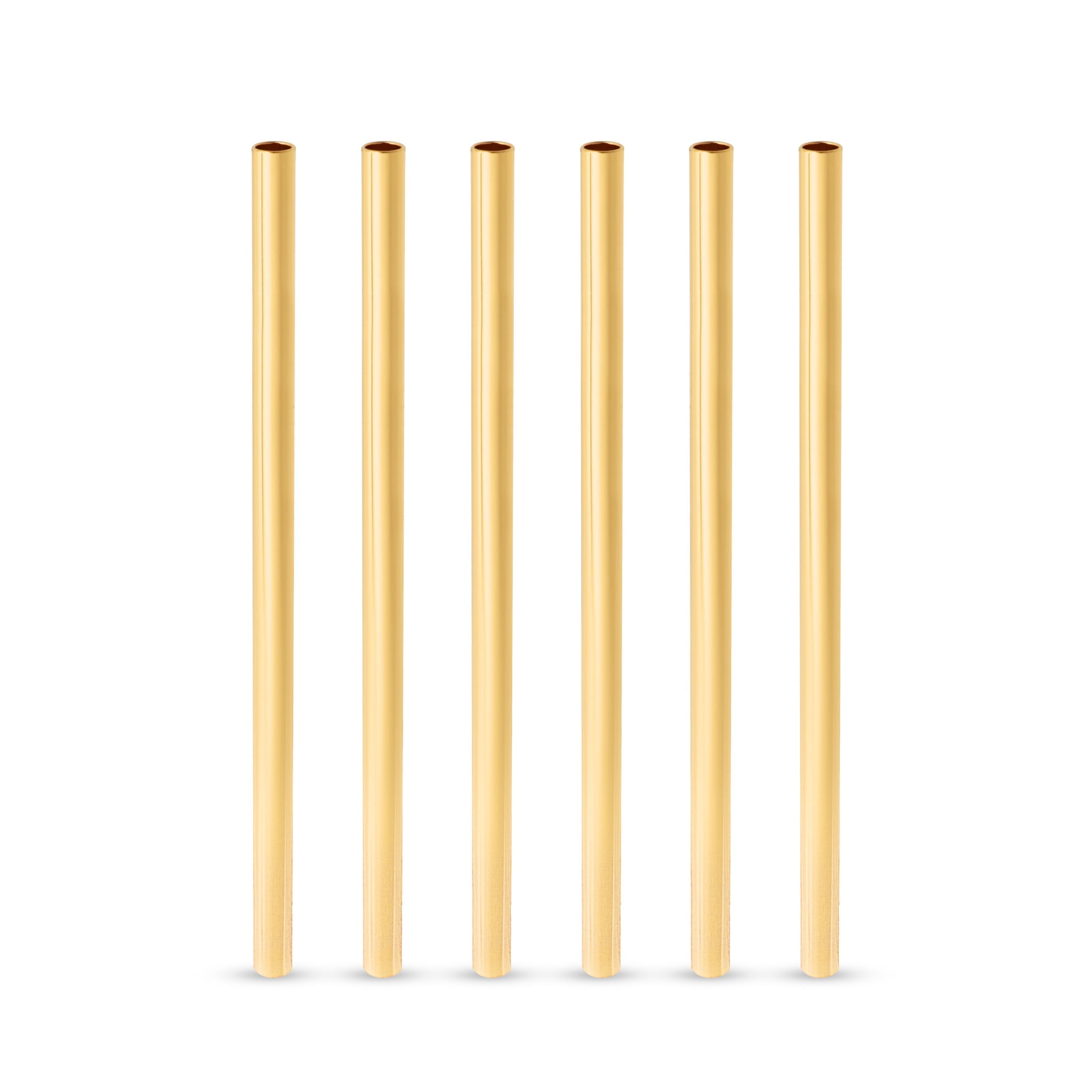 Viski Belmont Stainless Steel Cocktail Straws, Reusable Straws 5" Set ...