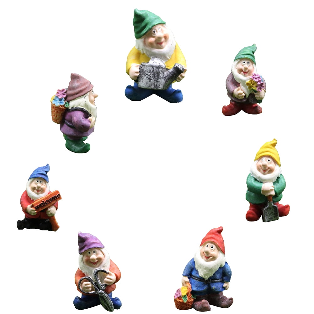 Visland 1 PCS/1 SET Seven Dwarfs Decorative Figurines, Miniature Seven ...