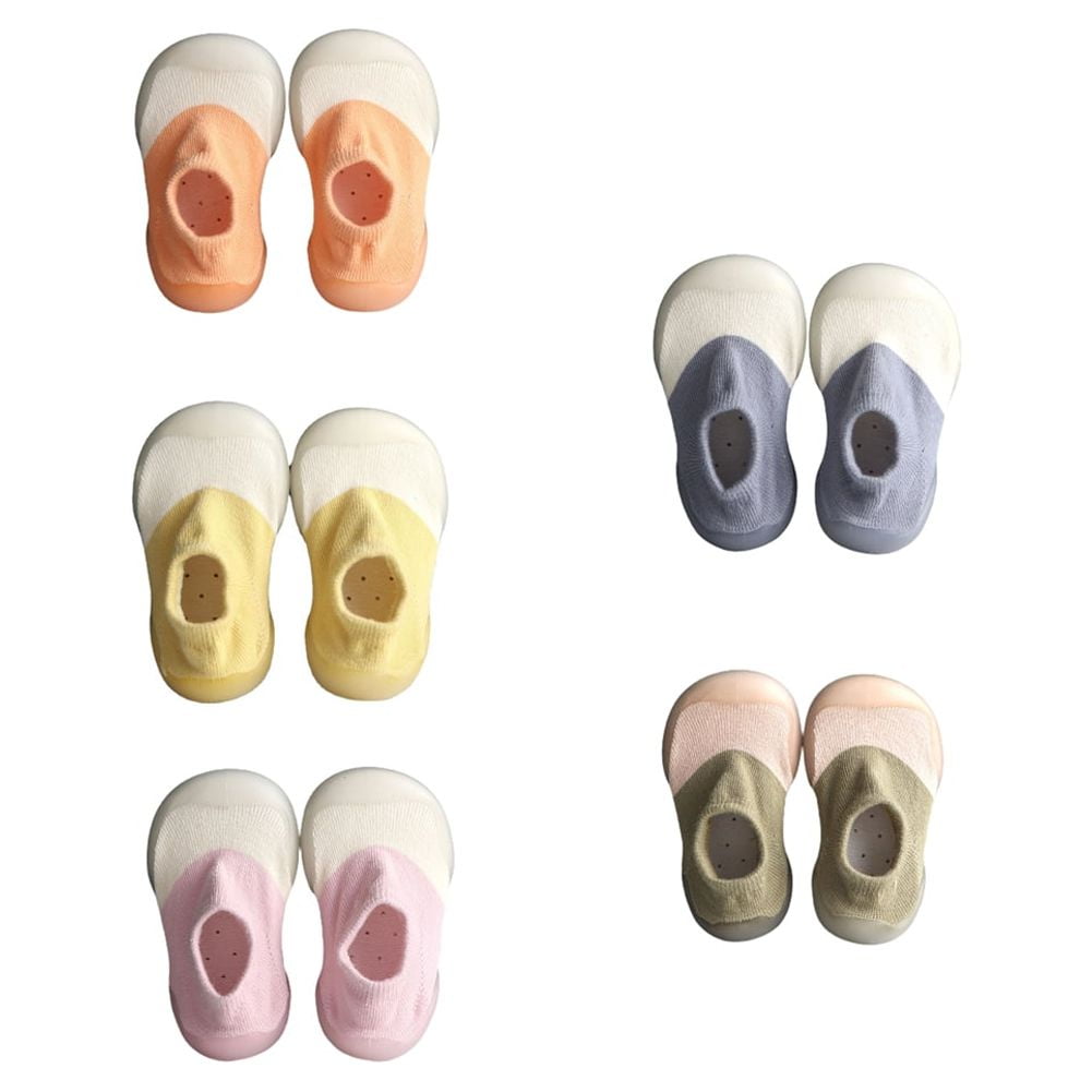 Visland 1 Pair Baby Comfortable Rubber Sole Sock Shoes for First Steps ...