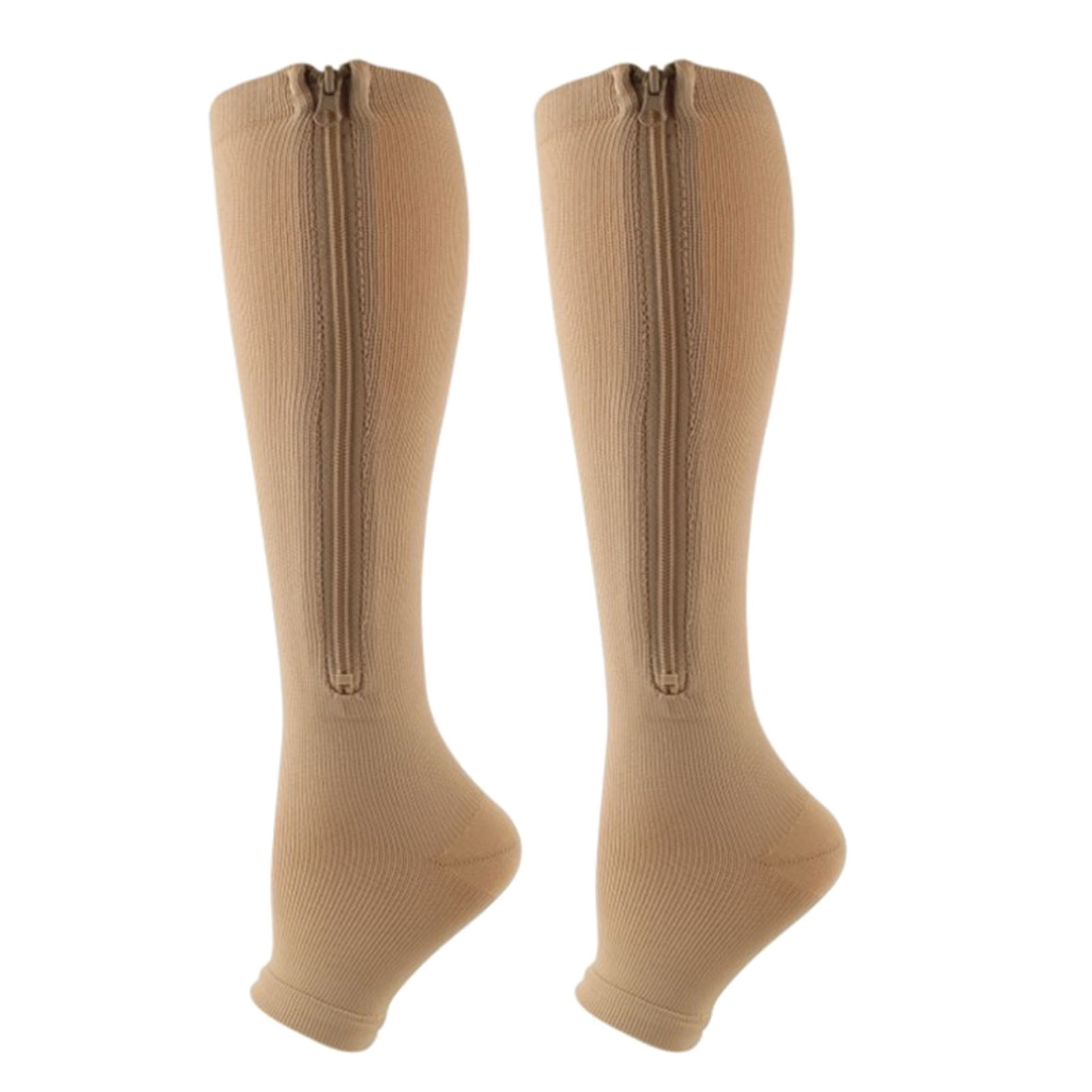 Visland 1 Pairs Compression Socks Toe Open Leg Support Stocking Knee ...