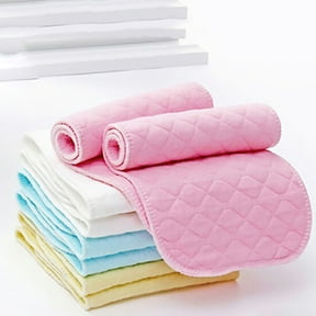 Bexikou Cotton Cloth Diapers, Reusable Washable Diaper Liners, 3-Layer ...