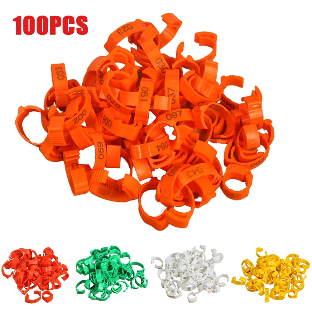 Visland 100PCS Chicken Identification Leg Bands Rings, Adjustable ...
