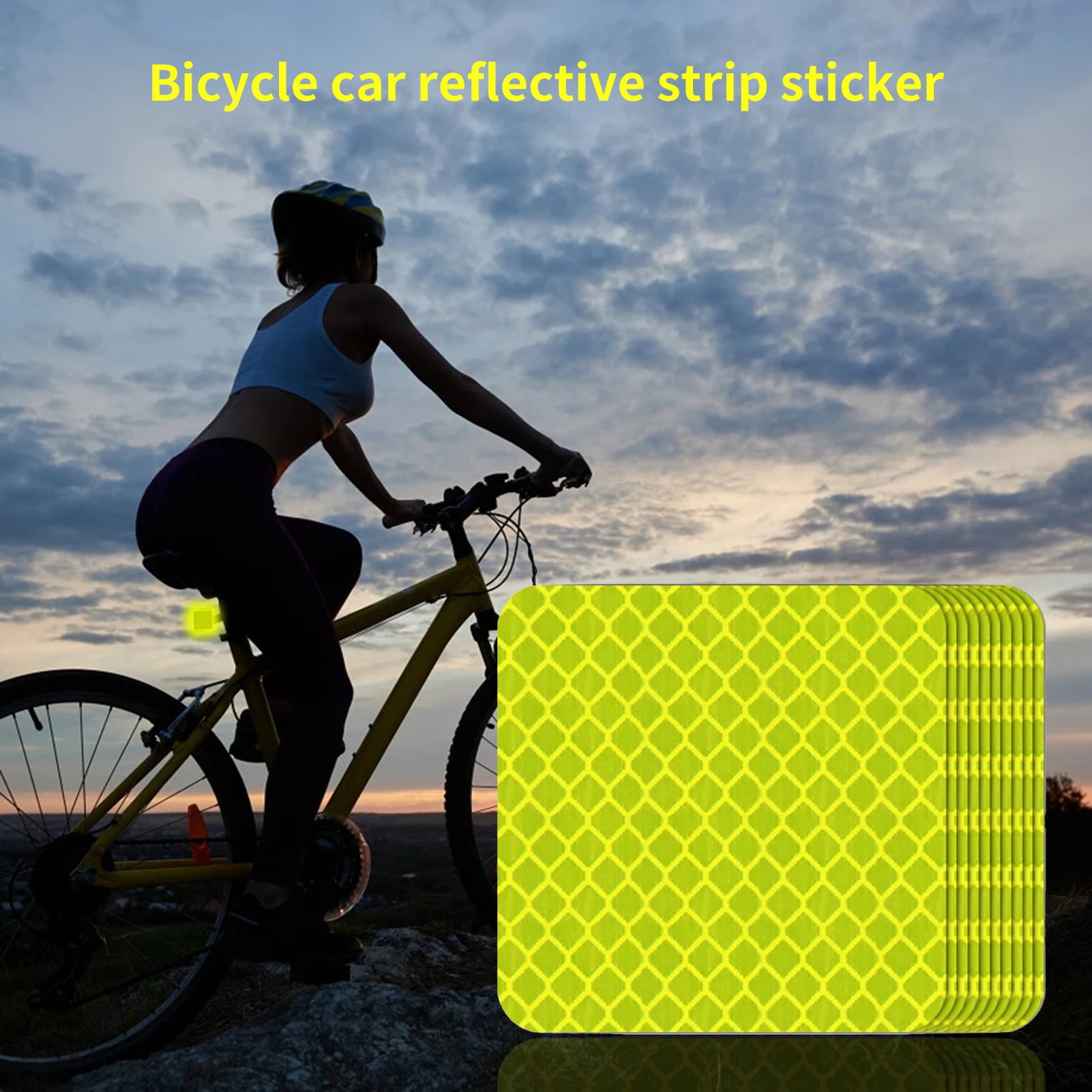 Visland 10PCS Reflective Decals Reflective Tape Safety Stickers ...
