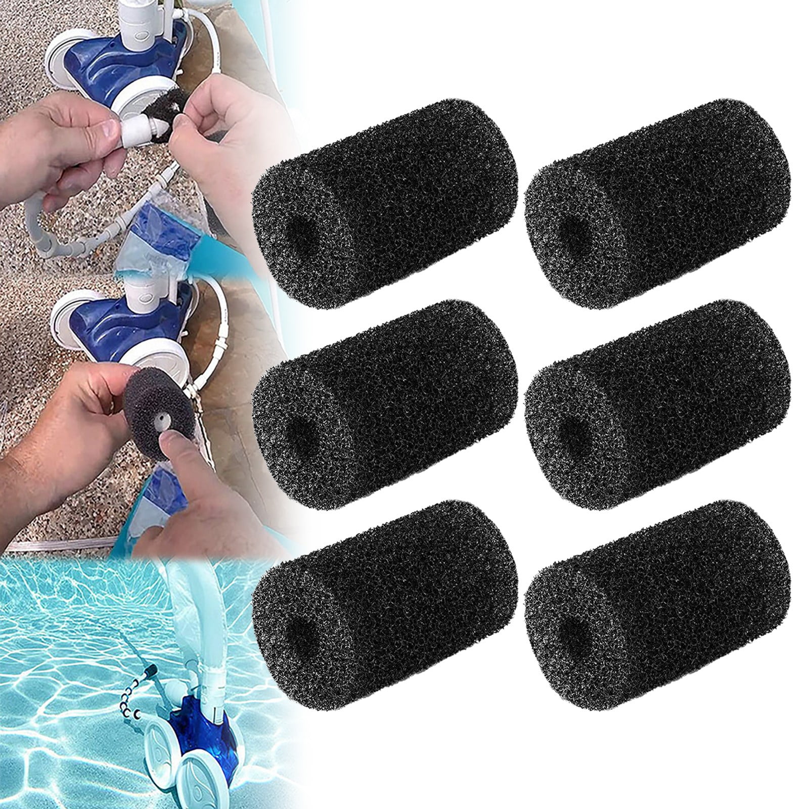 Visland 12Pack Sweep Hose Tail Scrubbers Replacement for Sweep Pool ...