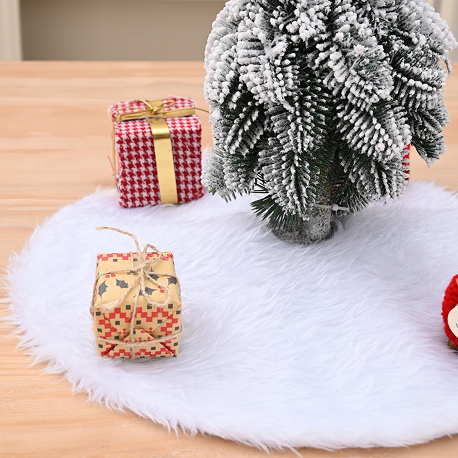 Visland 15 inch Christmas Tree Skirt High Soft Foldable Decorative ...