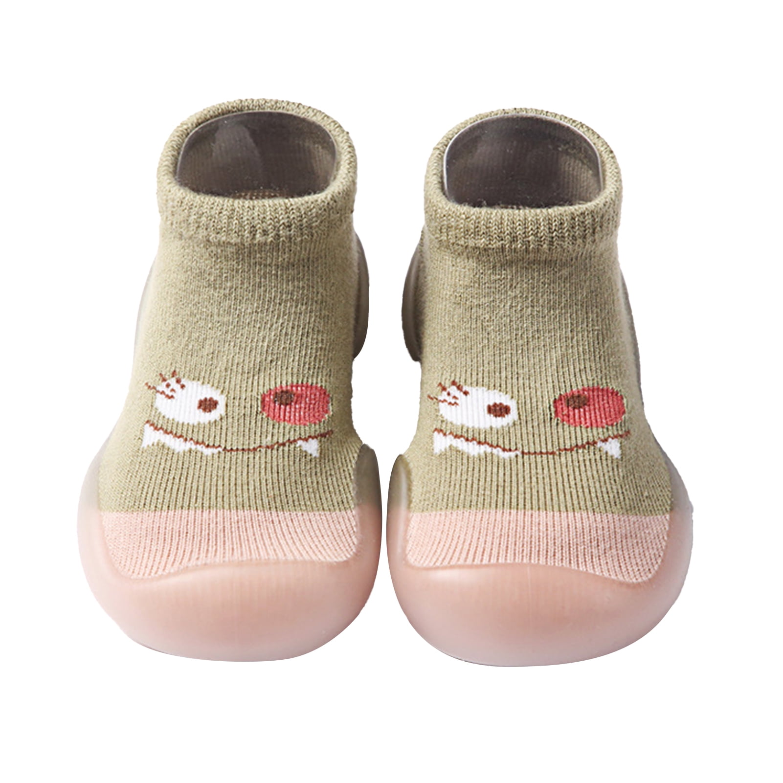 Visland 1Pair Baby Comfortable Rubber Sole Sock Shoes for First Steps ...