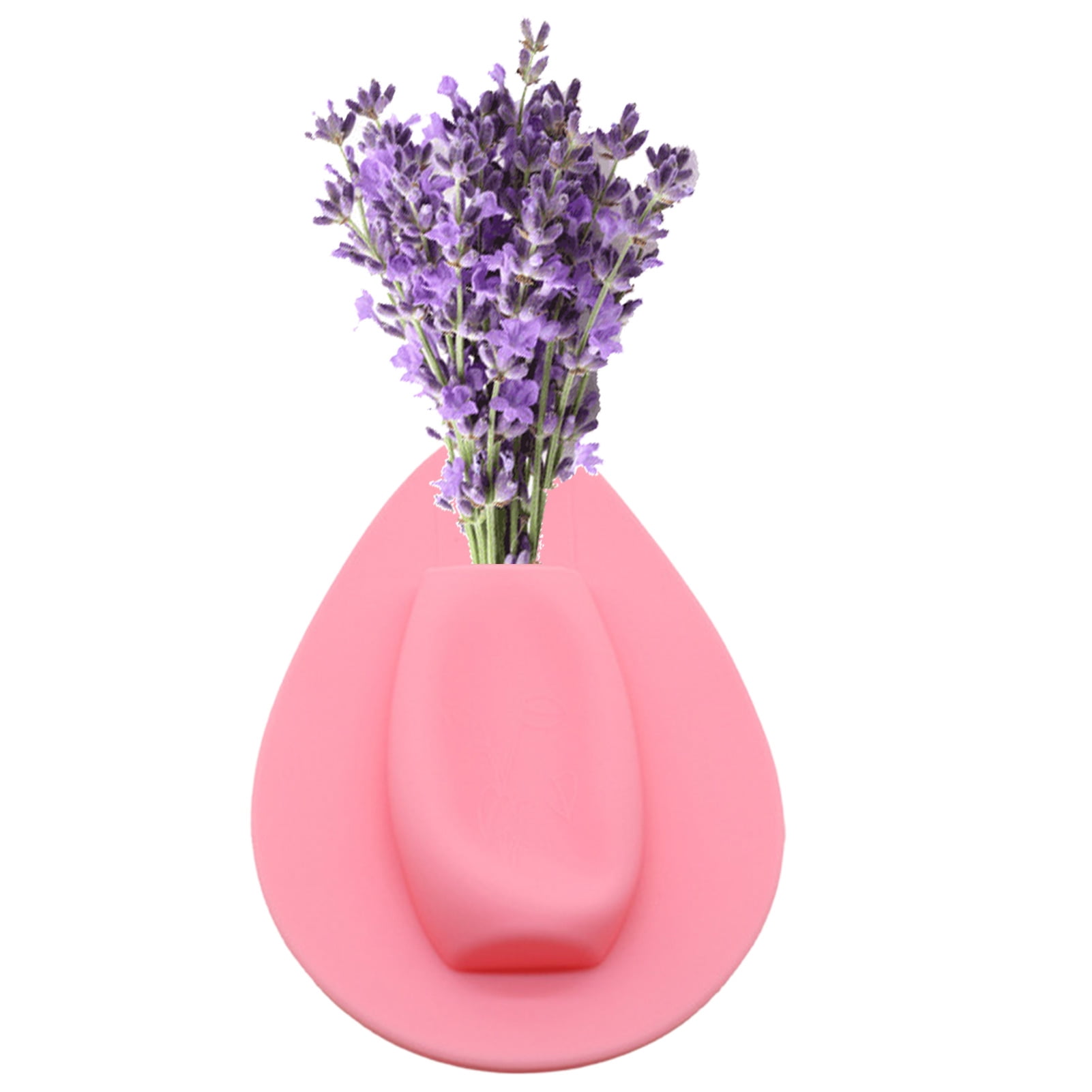 Visland 2 Pack Removable Silicone Flower Vase,Sticky Fridge Vase,Wall ...