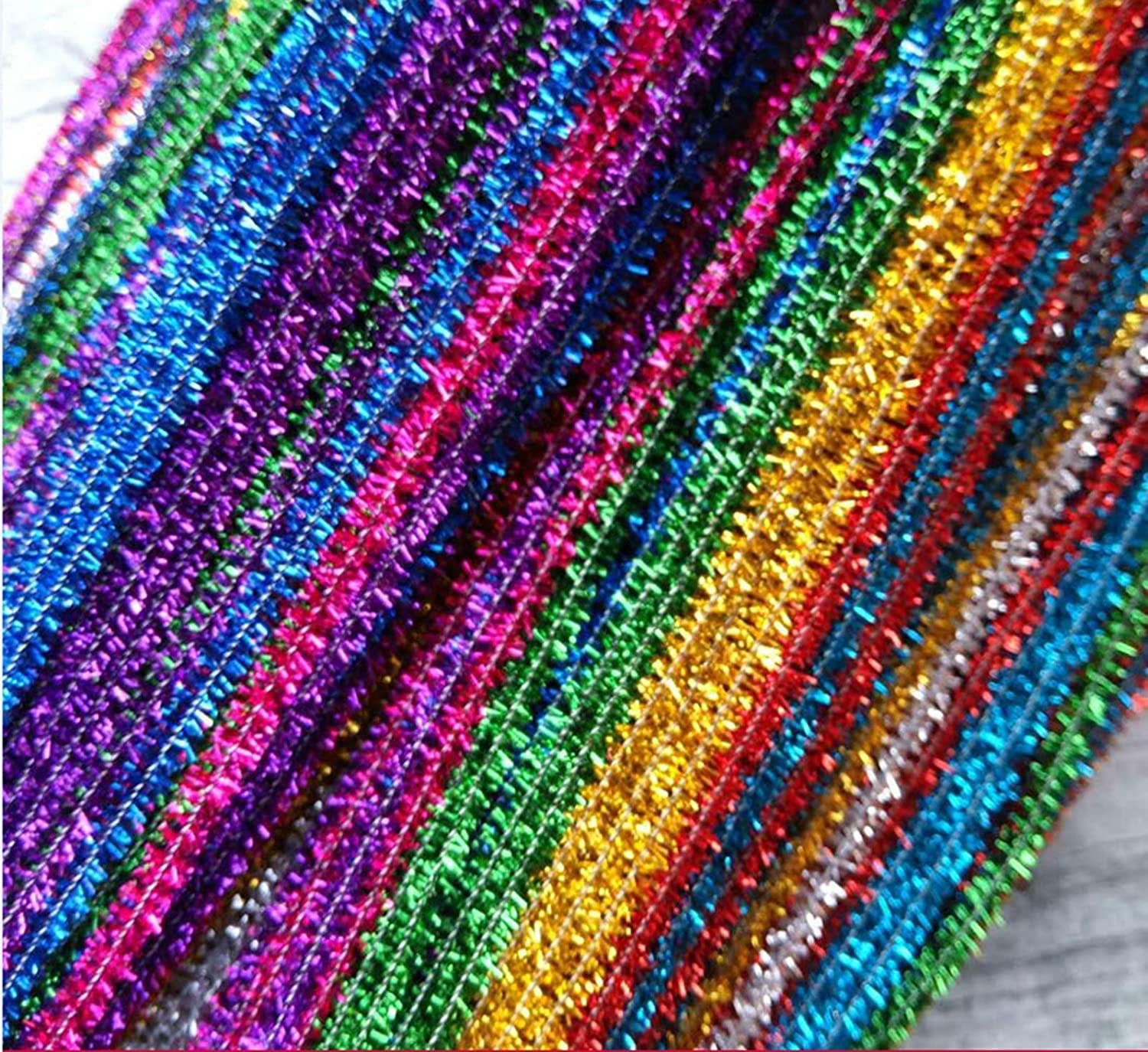 Visland 200Pcs Glitter Sparkle Pipe Cleaner Stem, Chenille Stem for DIY ...