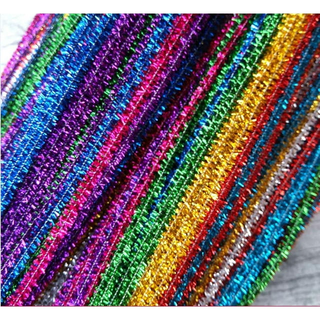Visland 200Pcs Glitter Sparkle Pipe Cleaner Stem, Chenille Stem for DIY ...