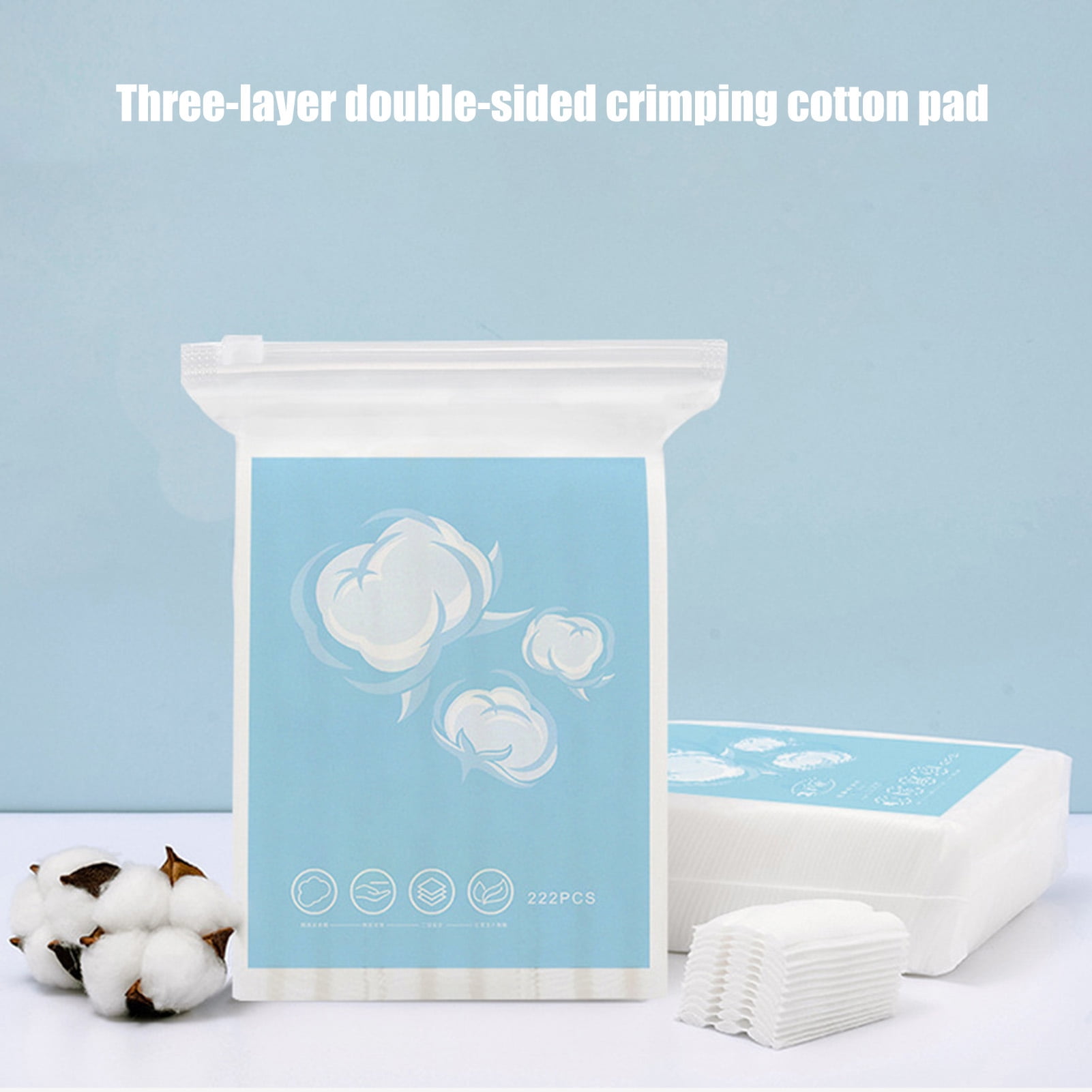 Visland 222PCS Facial Makeup Cotton Pads, Sensitive Skin Soft Skin ...