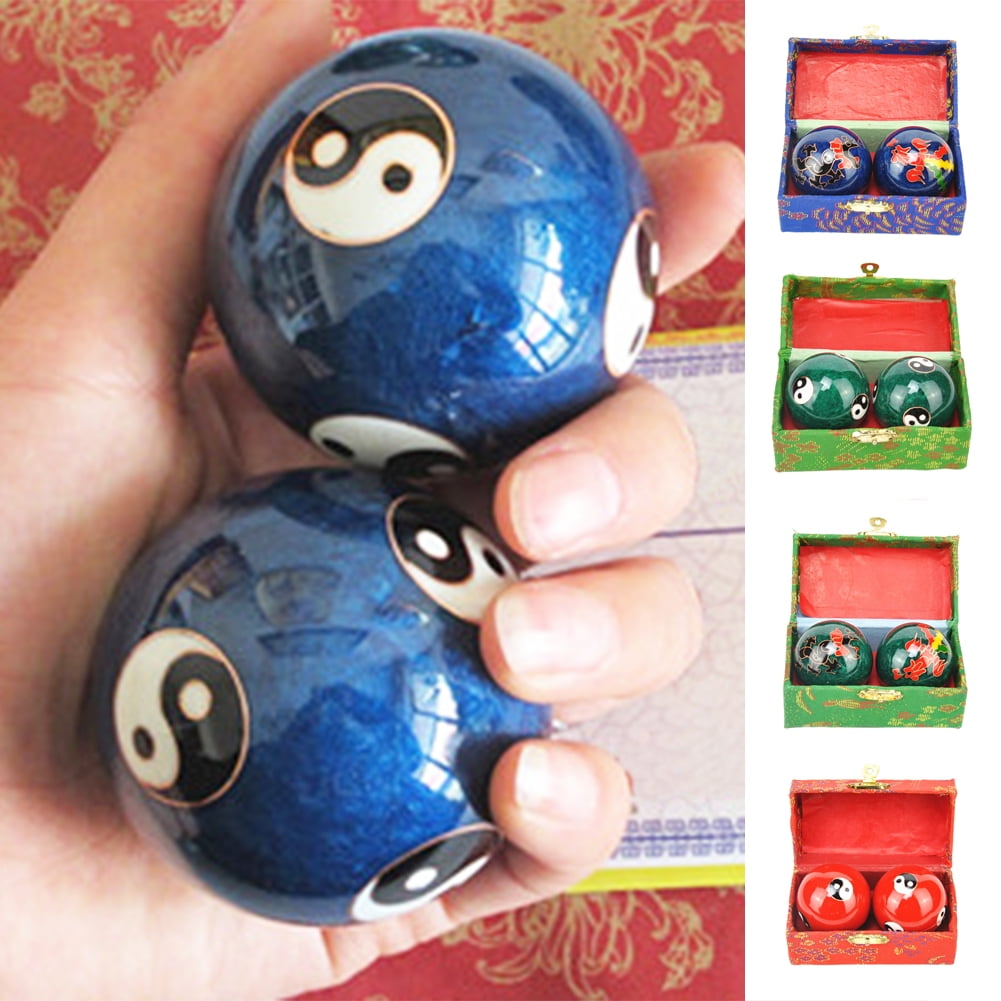 Visland 2Pcs Meditation Ball, Chinese Handballs Finger Exercise Stress ...
