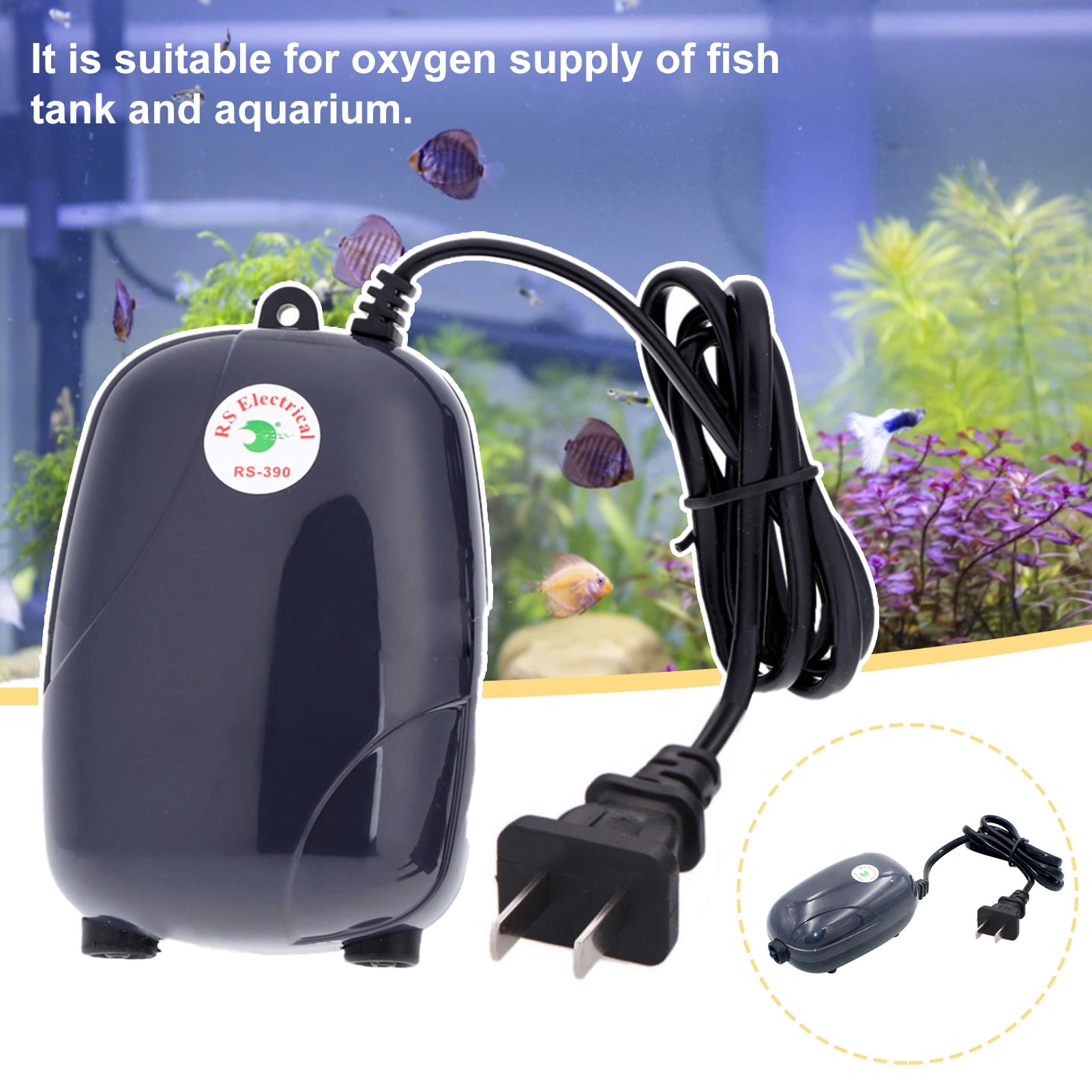 Visland 3/5W Aquarium Air Pump Provide Oxygen Fish Breeding Accessories ...