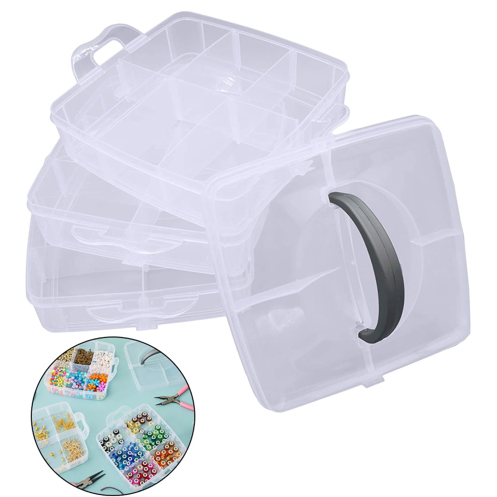 Visland 3-Tier Transparent Adjustable Stackable Compartment Slot ...